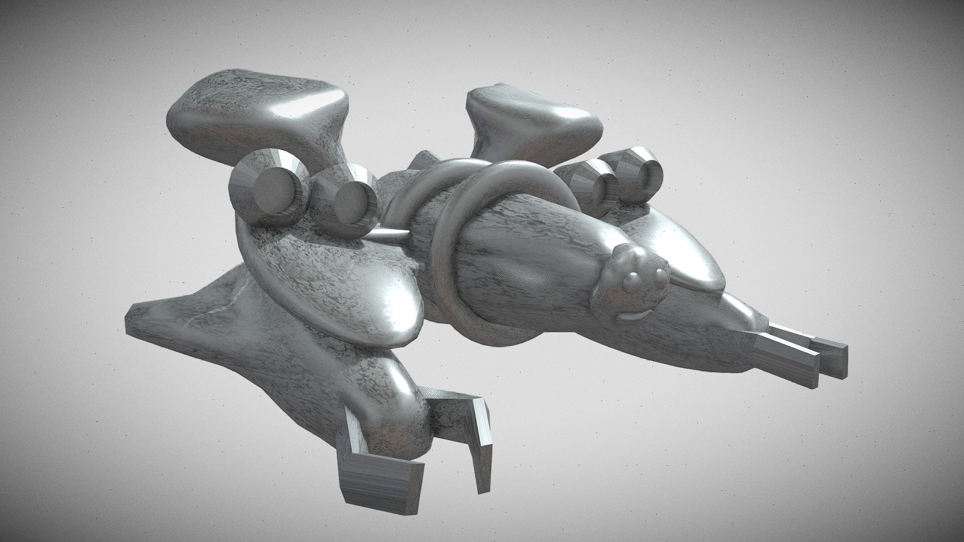 Spaceship Metallic Robot - 3D model by Junhyung Kim (@Junhyung150 ...