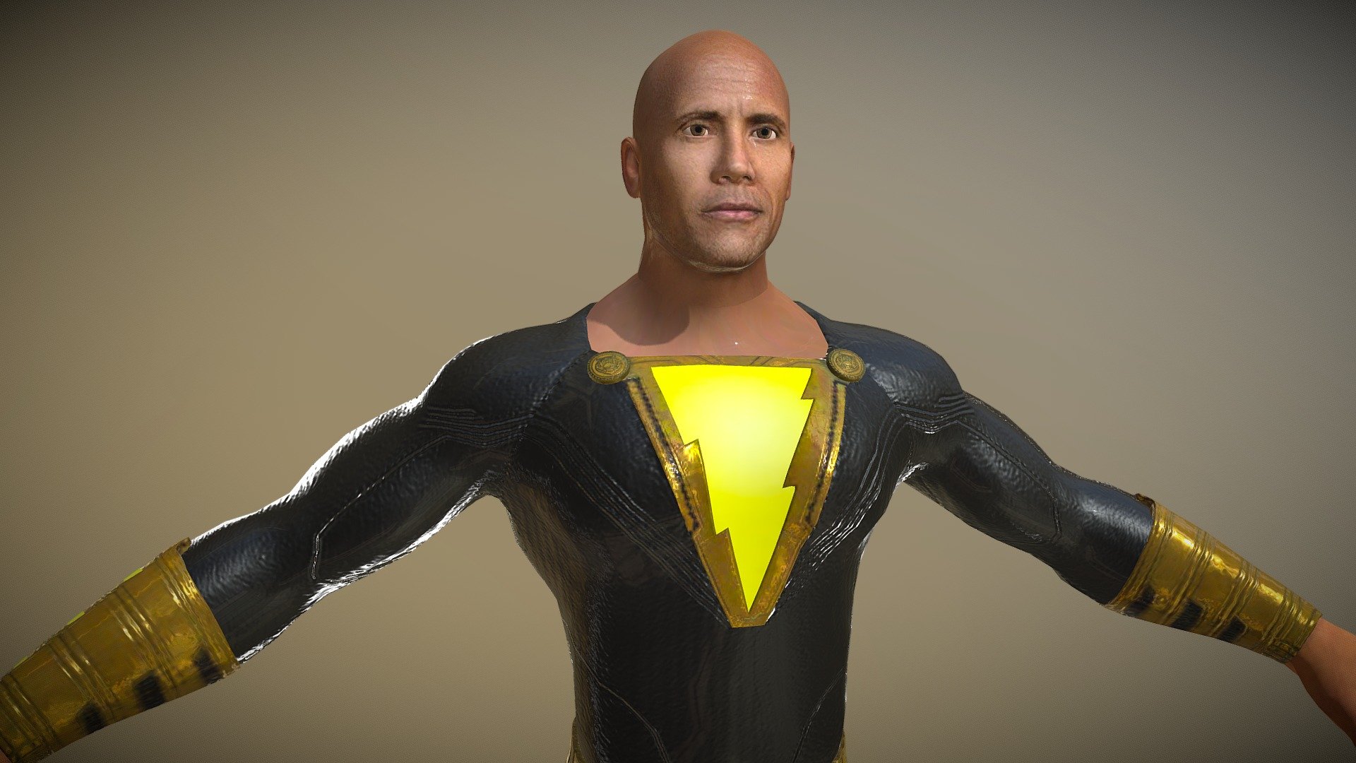 Black Adam Dwayne Johnson ( The Rock) Model - Buy Royalty Free 3D model ...