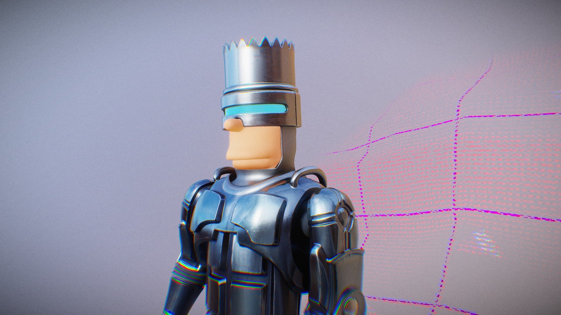 Cyber Bart - 3D model by Andreas Fjell (@andreas_fjell) [7e17d3c ...