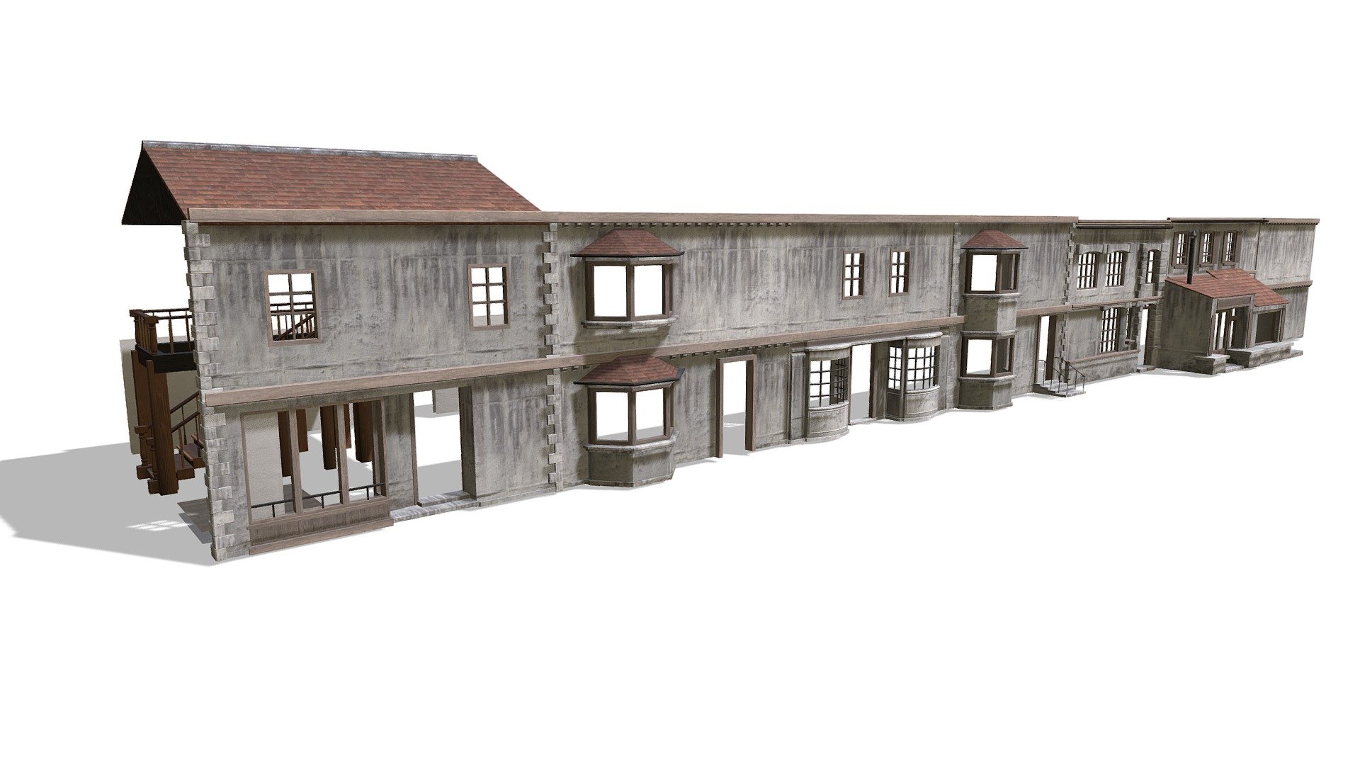 Modular Georgian Houses / Buildings - Buy Royalty Free 3D model by ...