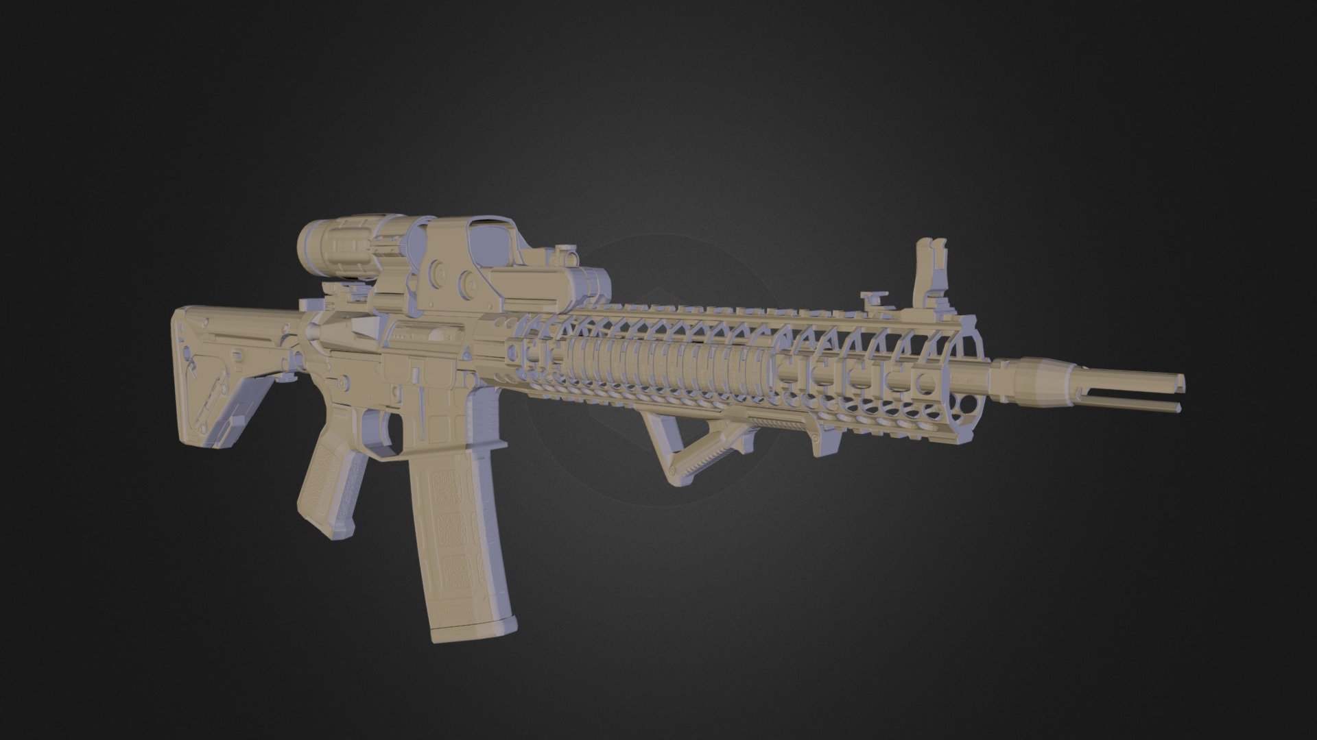 AR15 Assault Riffle LPa - 3D model by alexrodriguez [7e1ee15] - Sketchfab