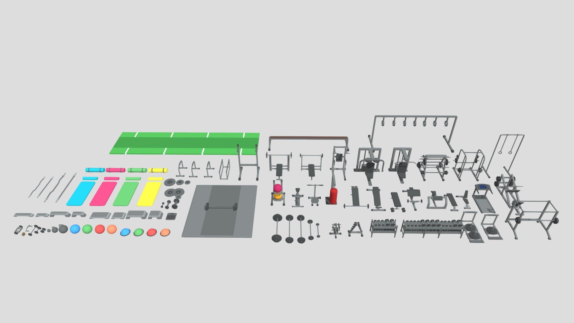 Low Poly Gym Pack - 3D model by Özgün A. Altuntaş (@ozgunanilaltuntas ...