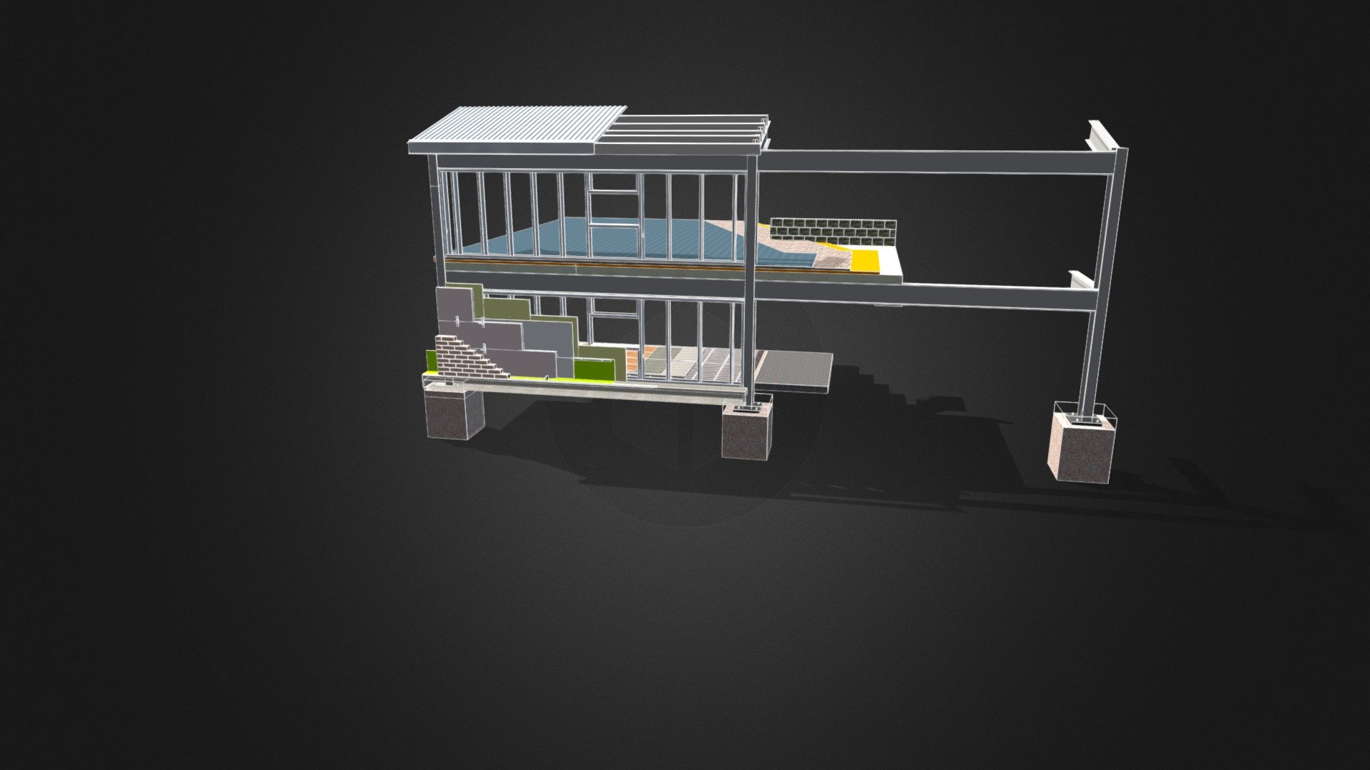 Steel frame - 3D model by Egstructures [7e214dd] - Sketchfab