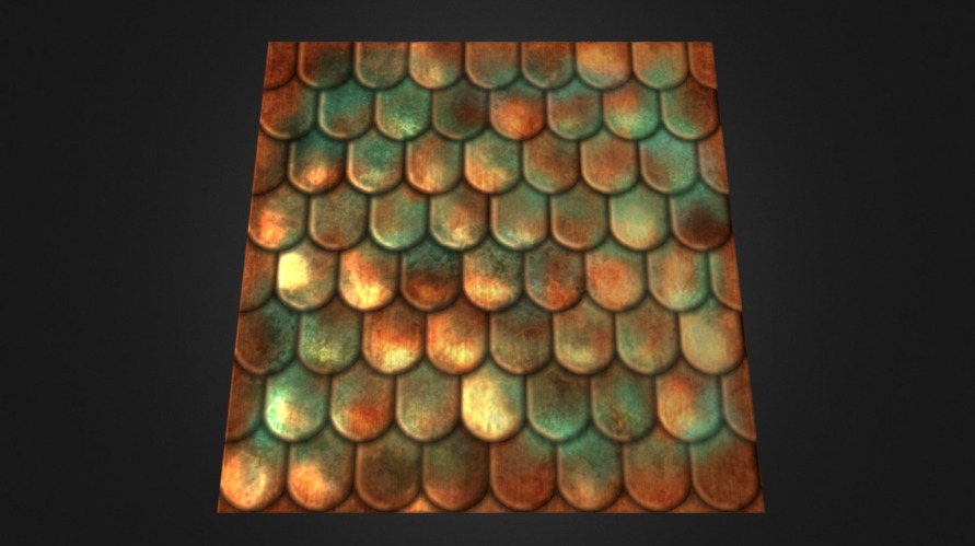 Copper Roof Texture - Tileable - 3D model by 3d_ismael [7e250f6 ...