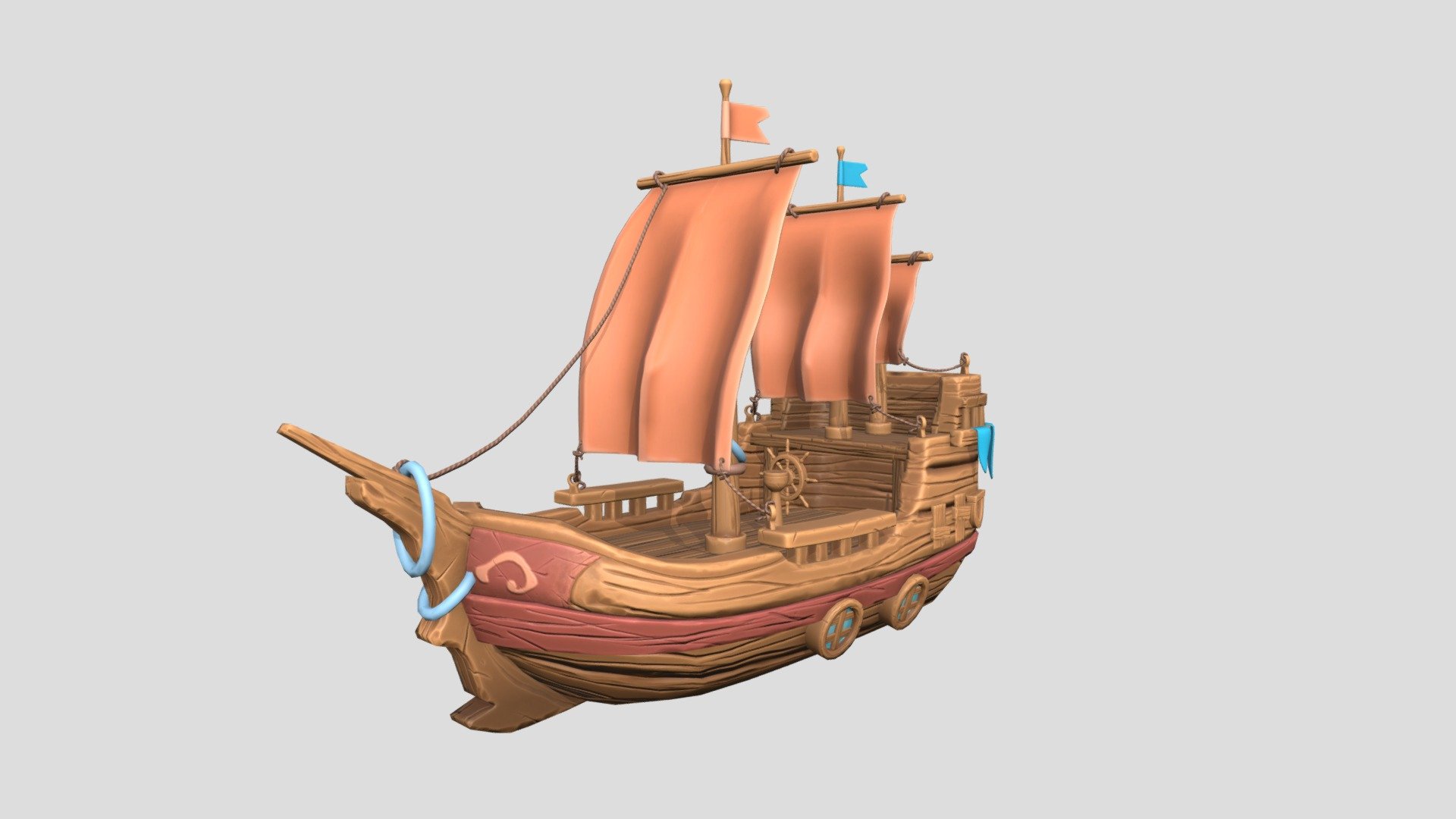 Pirate Ship | Kaedim - 3D model by kaedim3d [7e25731] - Sketchfab
