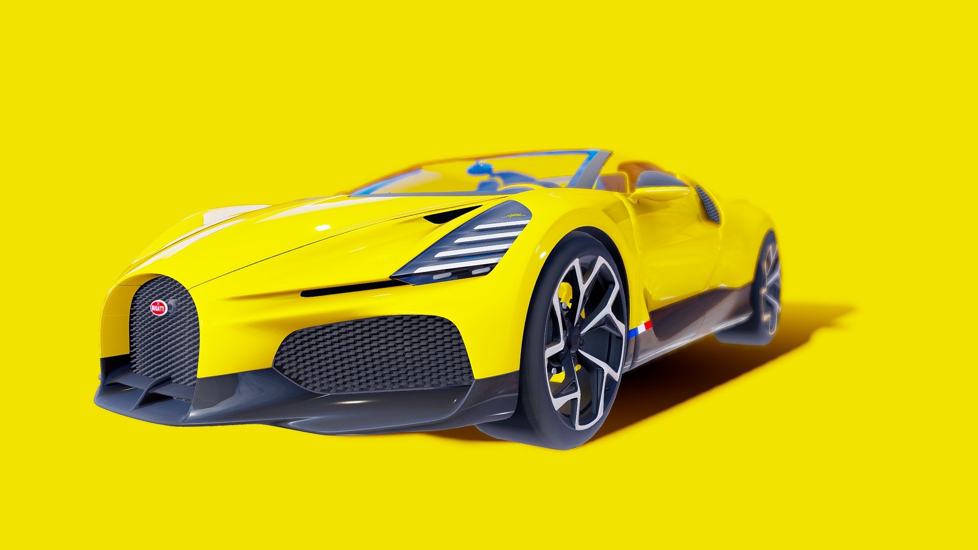 Bugatti W16 Mistral - Download Free 3D model by kevin (ケビン ...