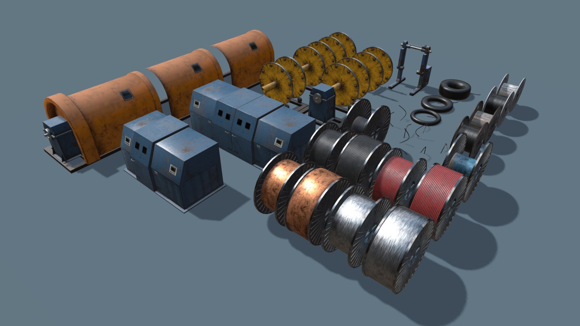 Cable factory props - 3D model by TirgamesAssets [7e3242d] - Sketchfab