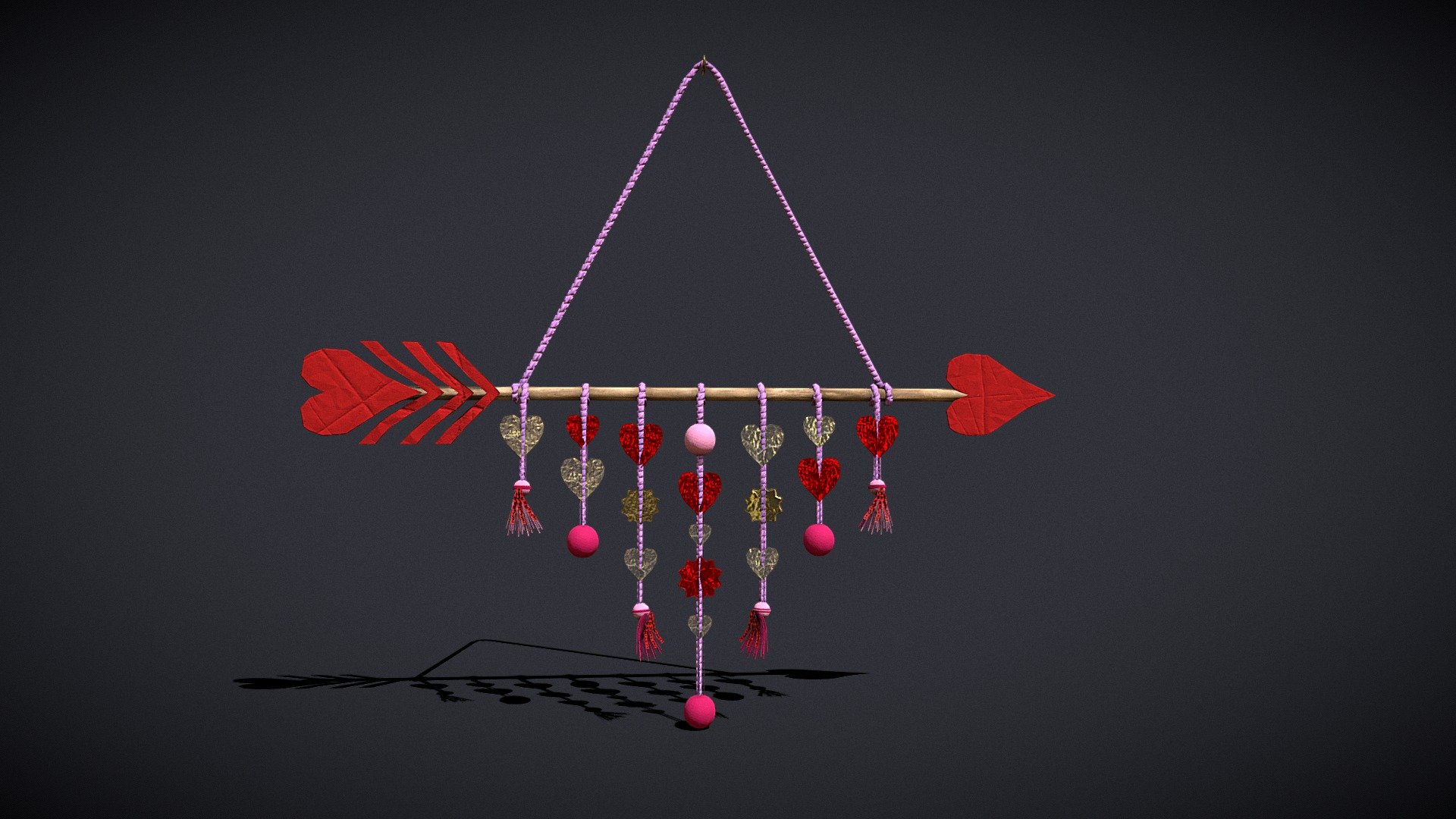 Valentines Arrow Hanger - Buy Royalty Free 3D model by ...