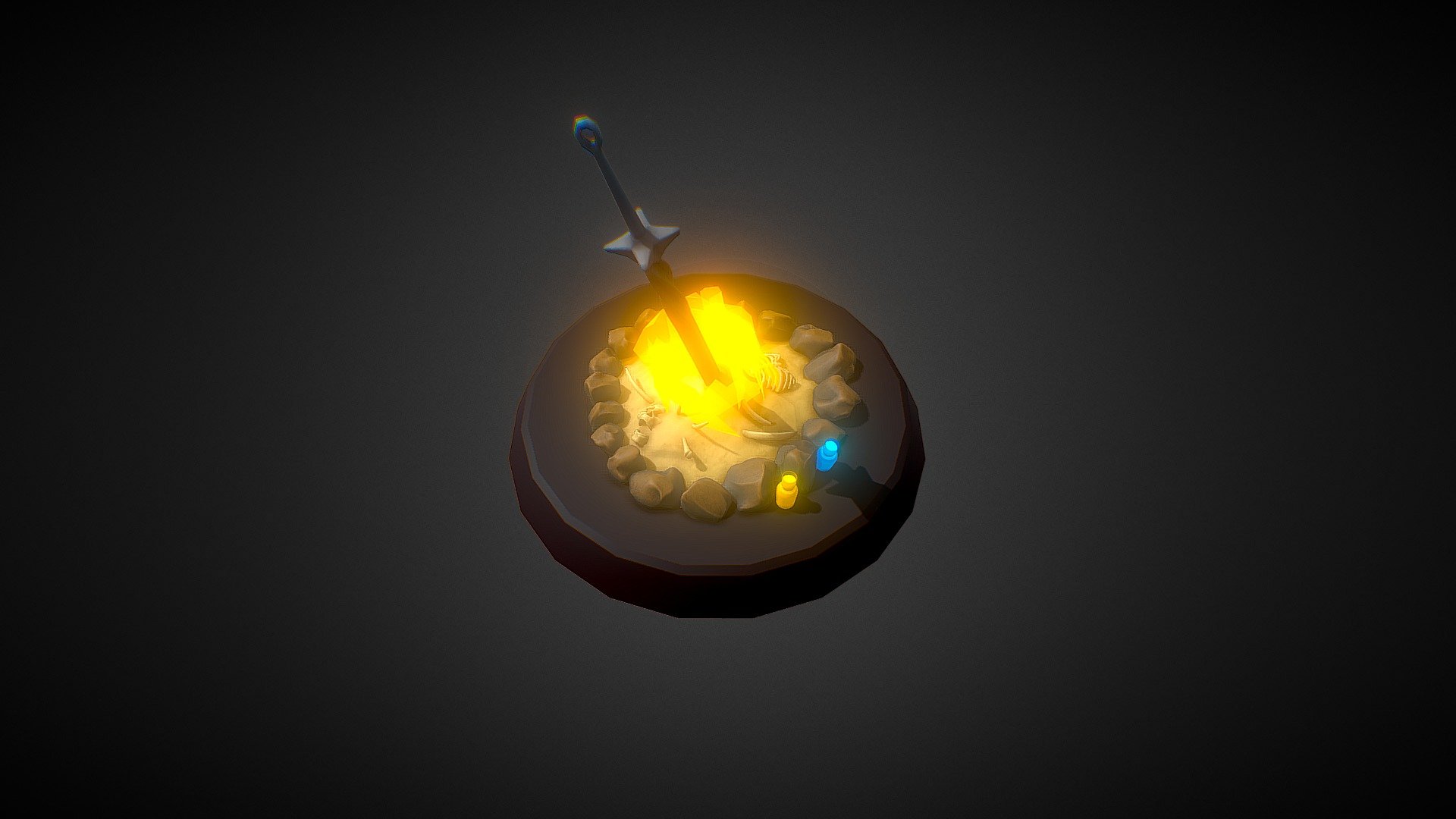 Dark Soul Bonfire - Stylized - Download Free 3D model by MoInk [7e353f6 ...