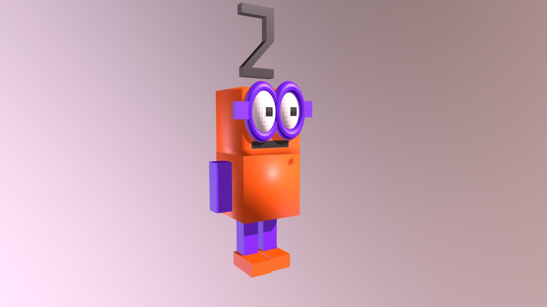 numberblock two - Download Free 3D model by Gummibar gumy bear ...
