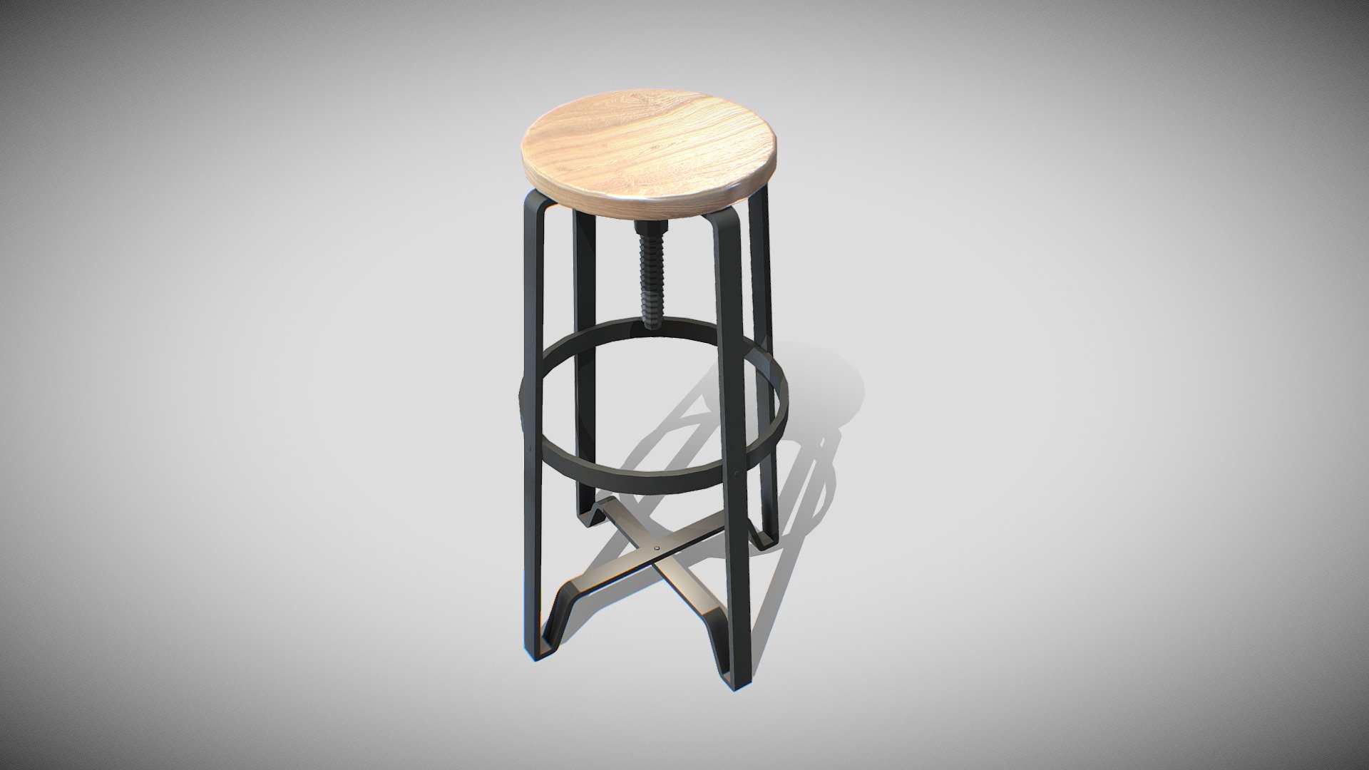 Industrial Bar Stool - Download Free 3D model by Blizzy (@jeffbas ...