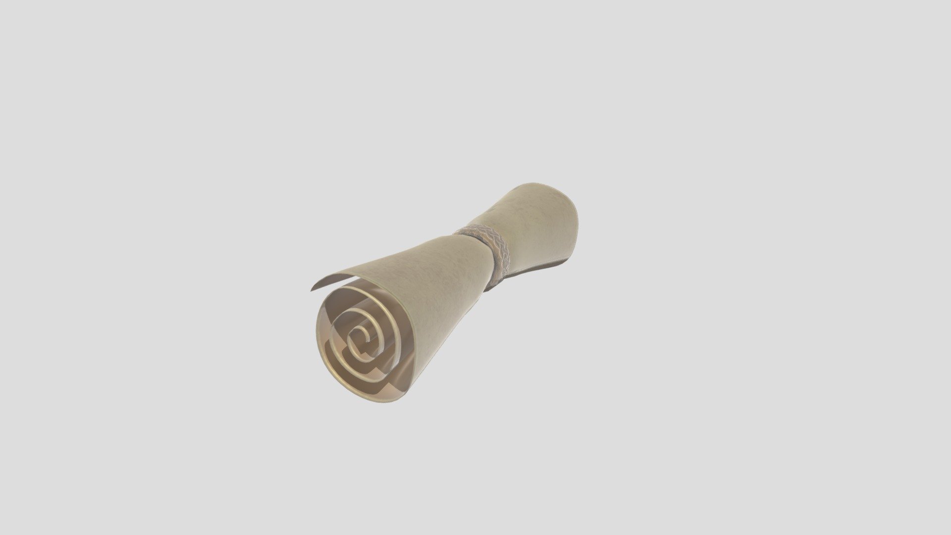 A Simple Scroll - 3D model by spookymoose13 [7e43ca2] - Sketchfab