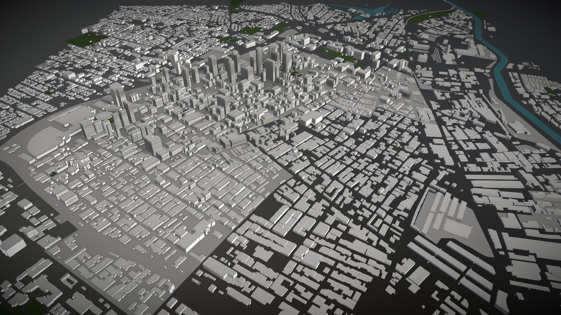 Los Angeles downtown USA - mass buildings - Buy Royalty Free 3D model ...