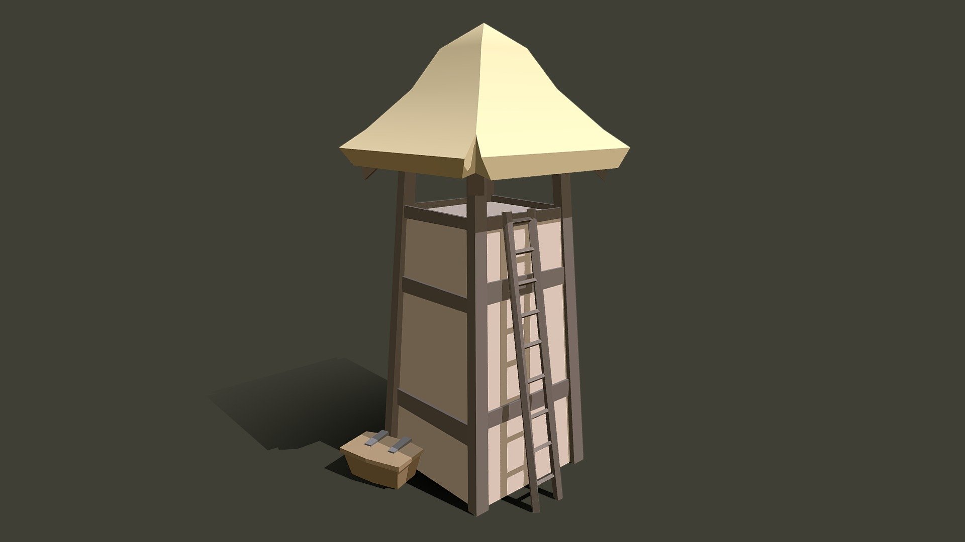Stylised Medieval Buildings - Scout Tower - Download Free 3D model by Cleo Renshaw (@cleorenshaw ...