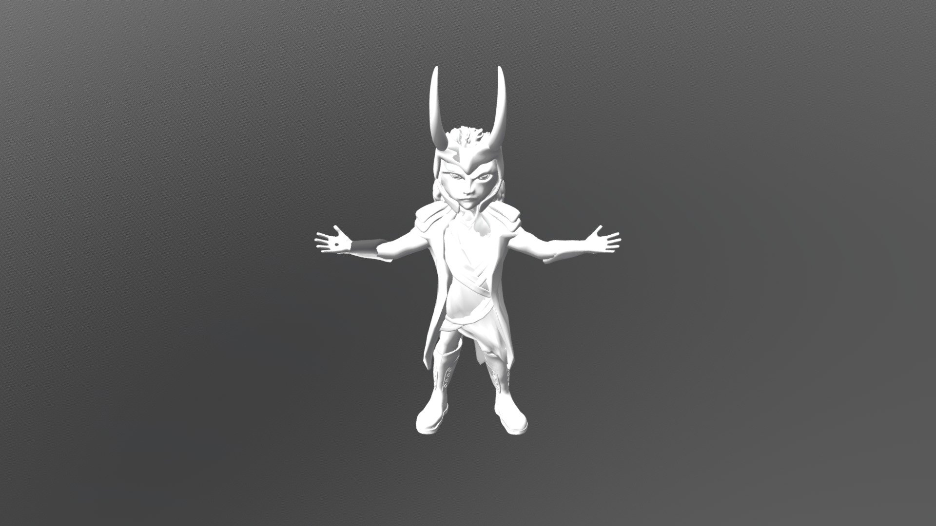 Loki cartoon white - 3D model by Laura Hell (@laura.hell) [7e4625f ...