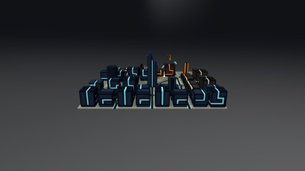 Cybernet City [WIP] - 3D model by Storm Hughes (@stormvoxel) [7e47ca3 ...