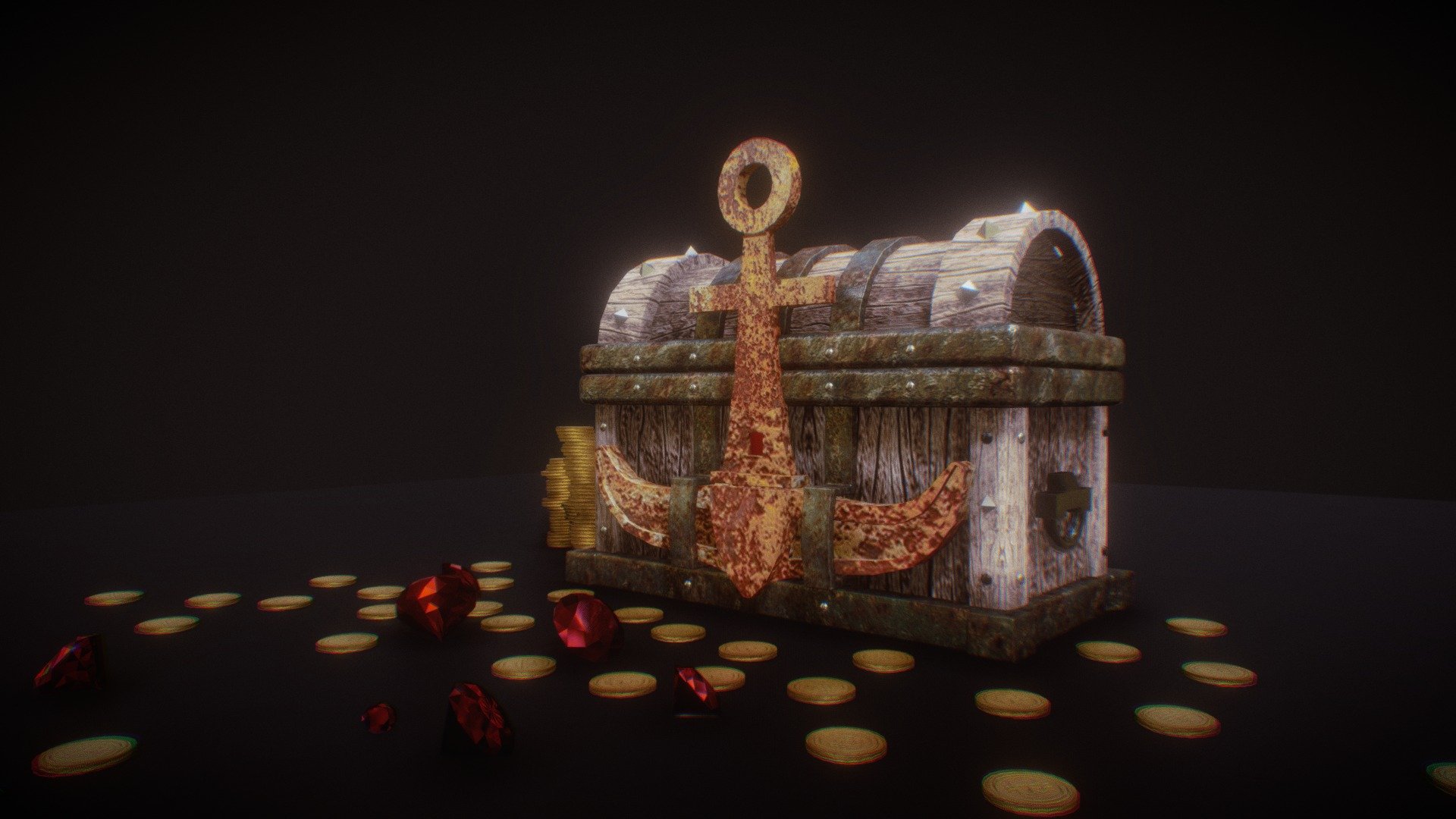 Old Gold Treasure Box - Download Free 3D model by Lebin Benny (@Lebin ...
