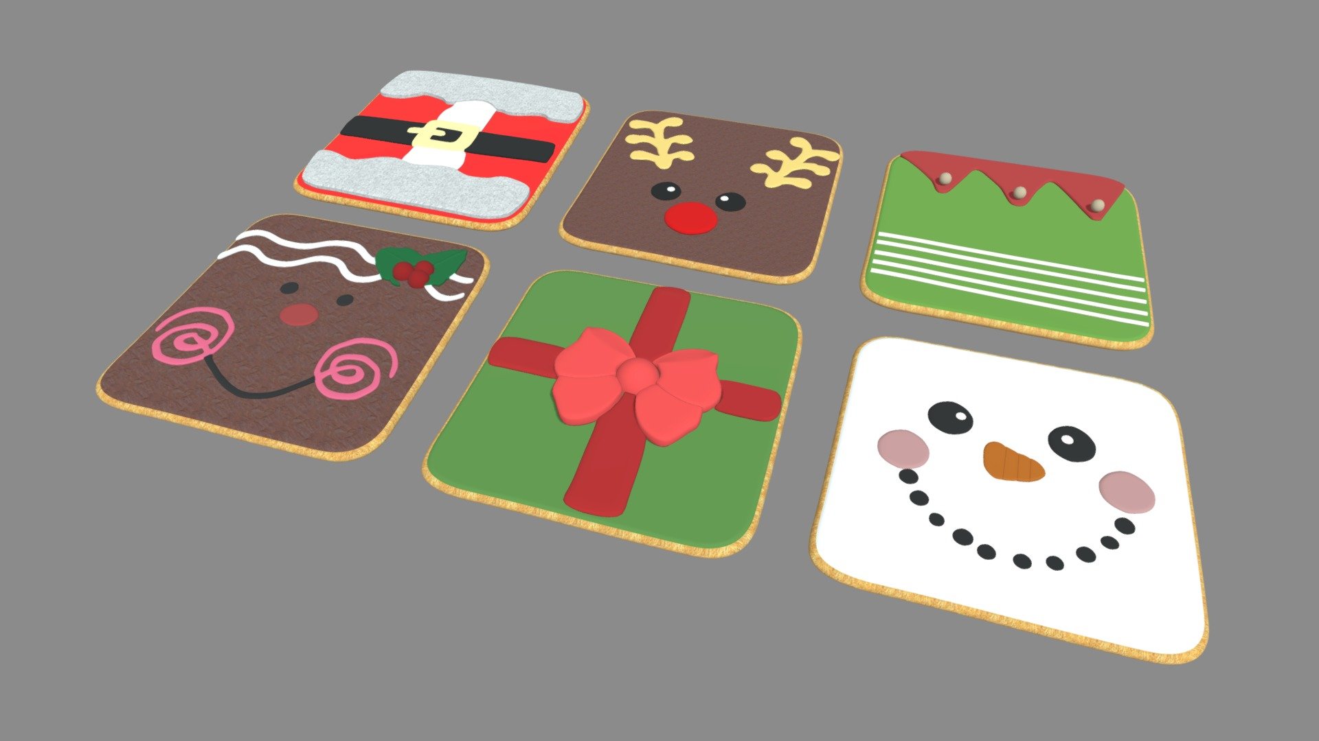 Christmas Cookies 02 - Buy Royalty Free 3D model by ViperJr3D [7e4fb43 ...