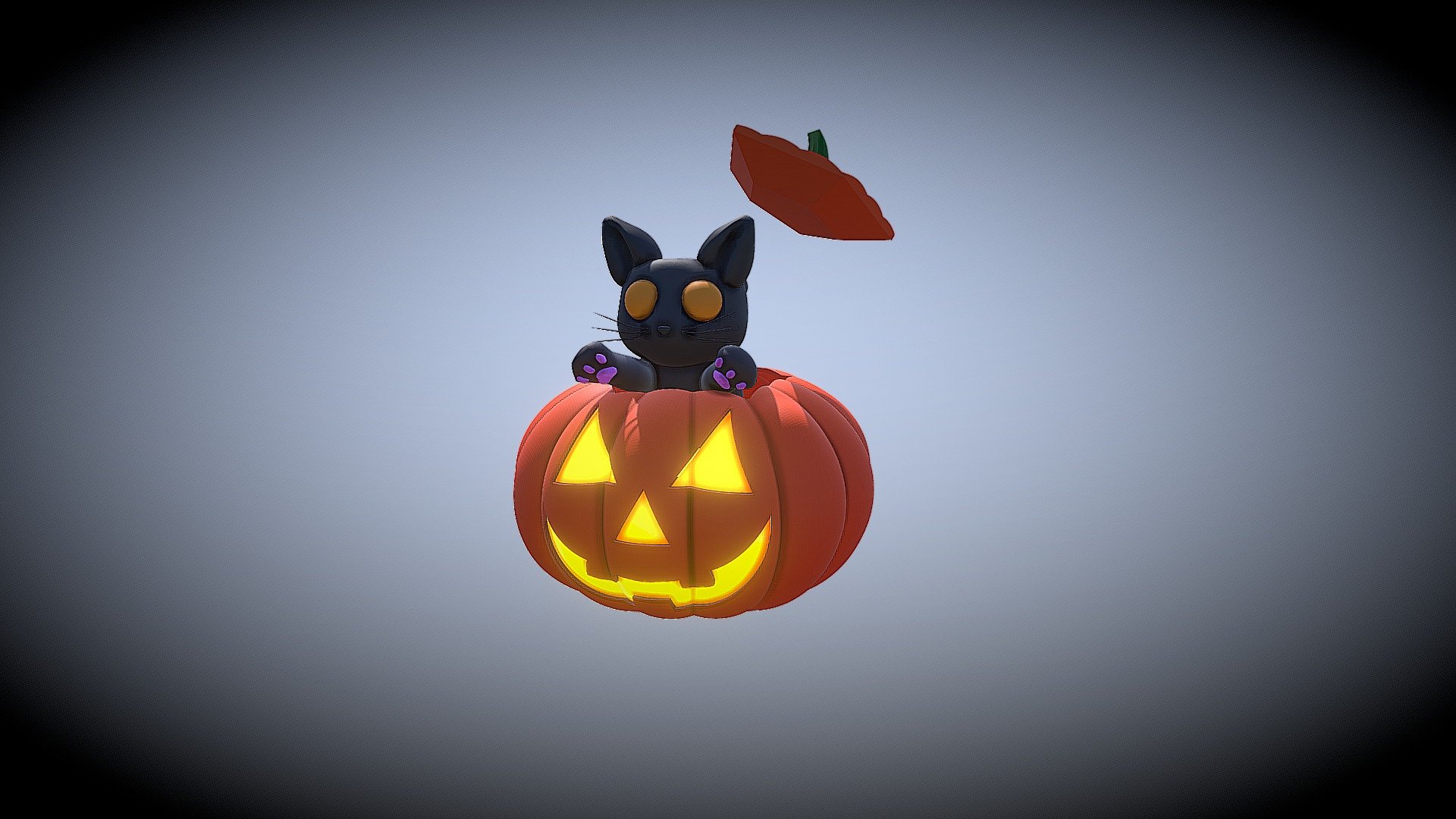 Spooky Halloween Cat - 3D model by MoInk [7e51dfe] - Sketchfab