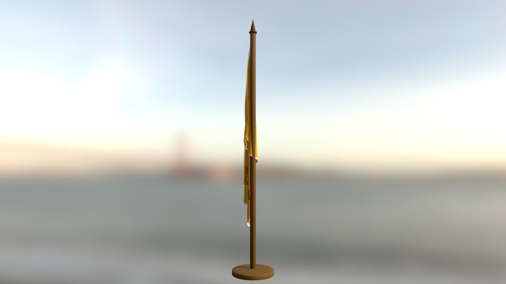 Asta de bandera con base para interior - 3D model by franciscomedina77 ...