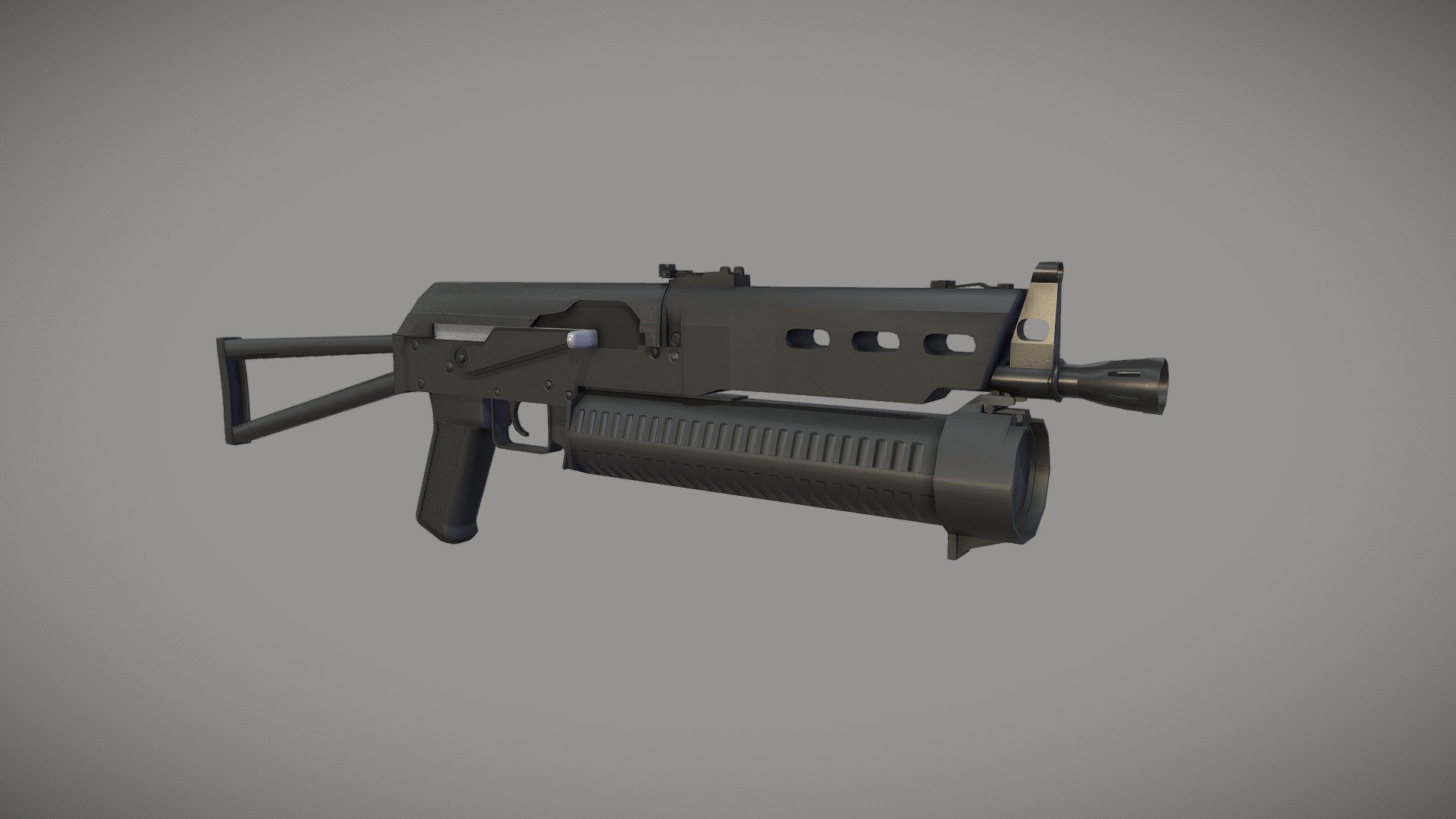 PP-19 Bizon Submachine Gun - Download Free 3D model by Daz (@Darren ...