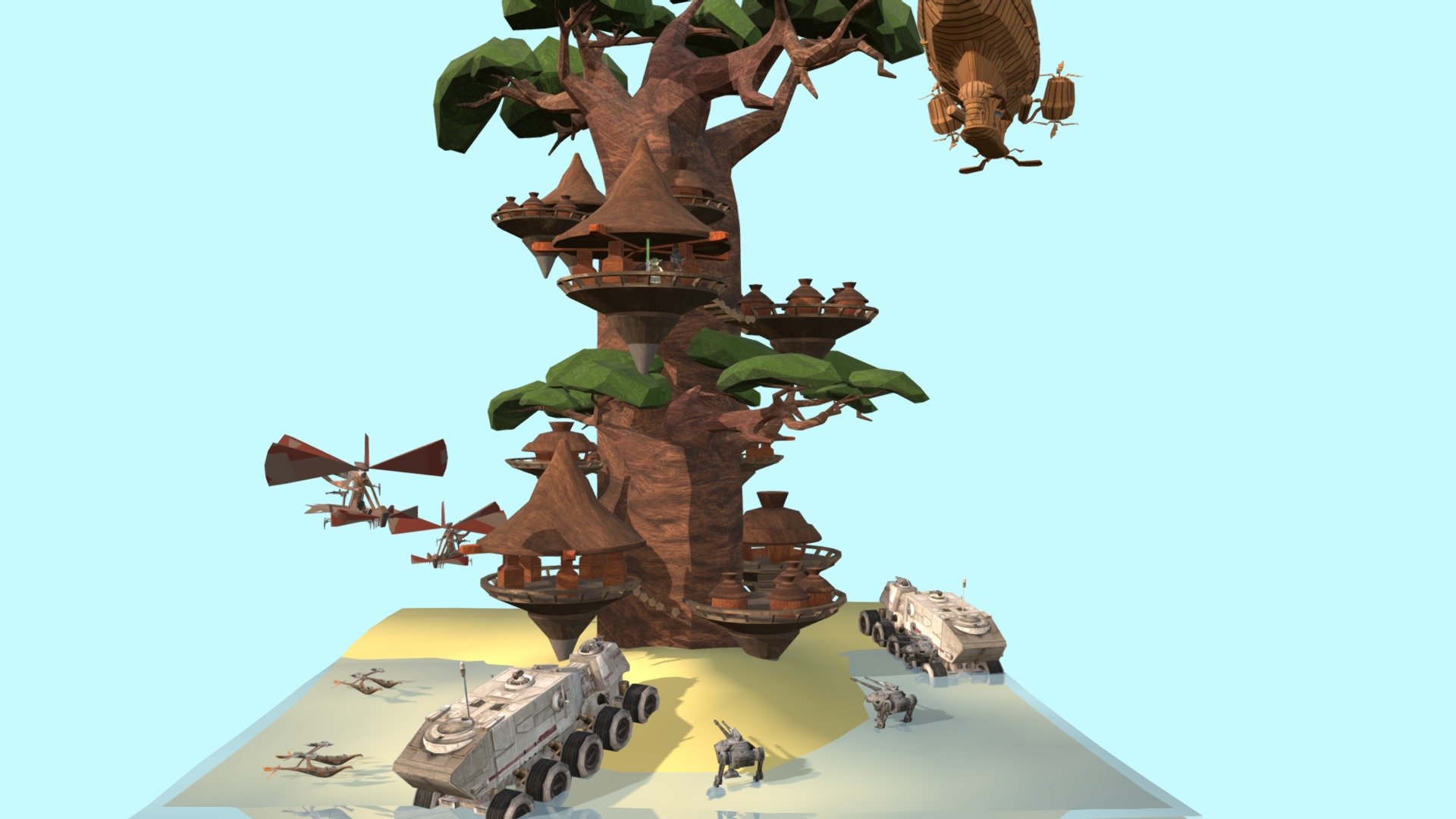 Battle Of Kashyyyk - Download Free 3D model by siuliano [7e54016 ...