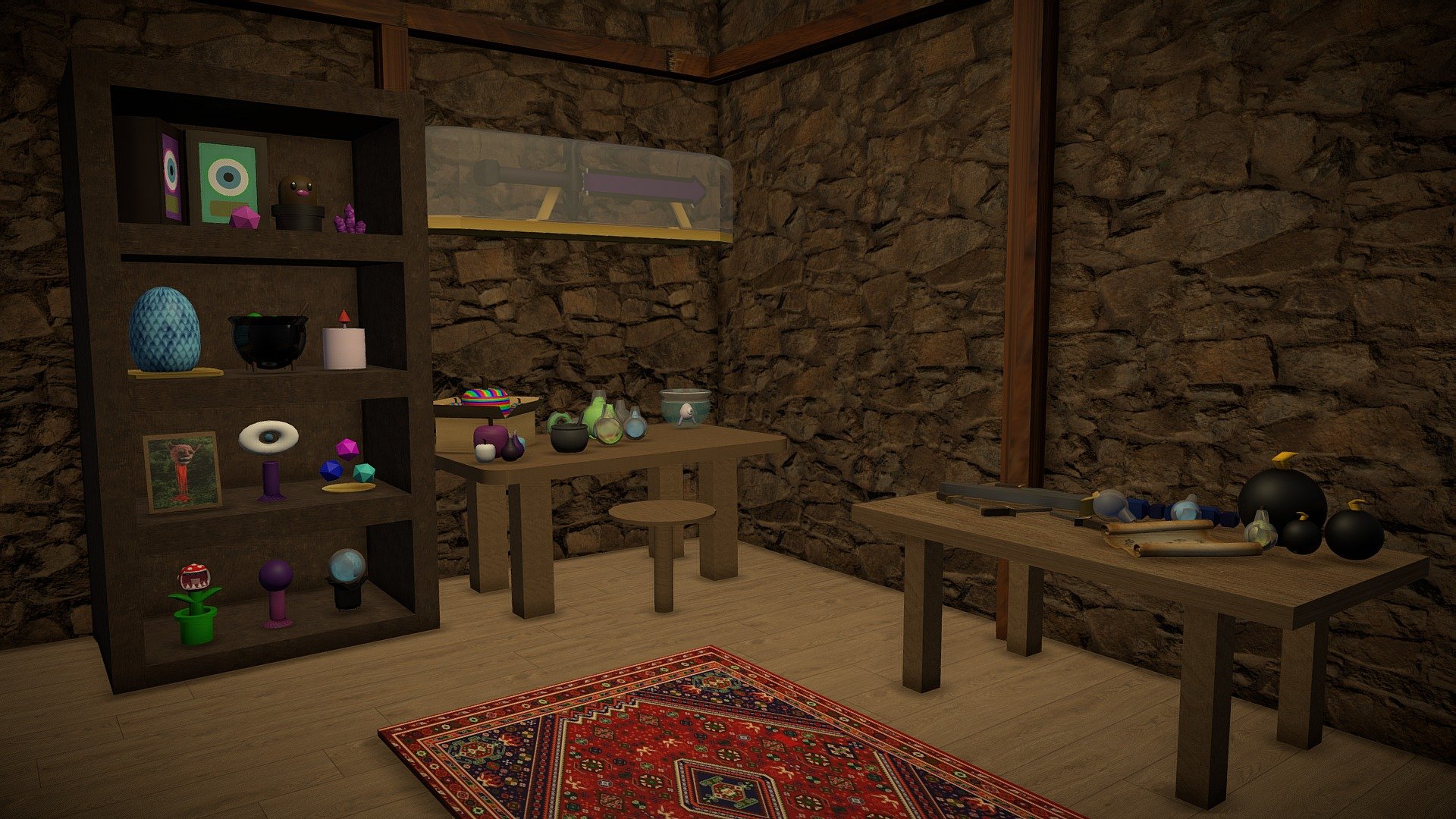 Monster Hunter Room - 3D model by lilbear652 [7e55744] - Sketchfab