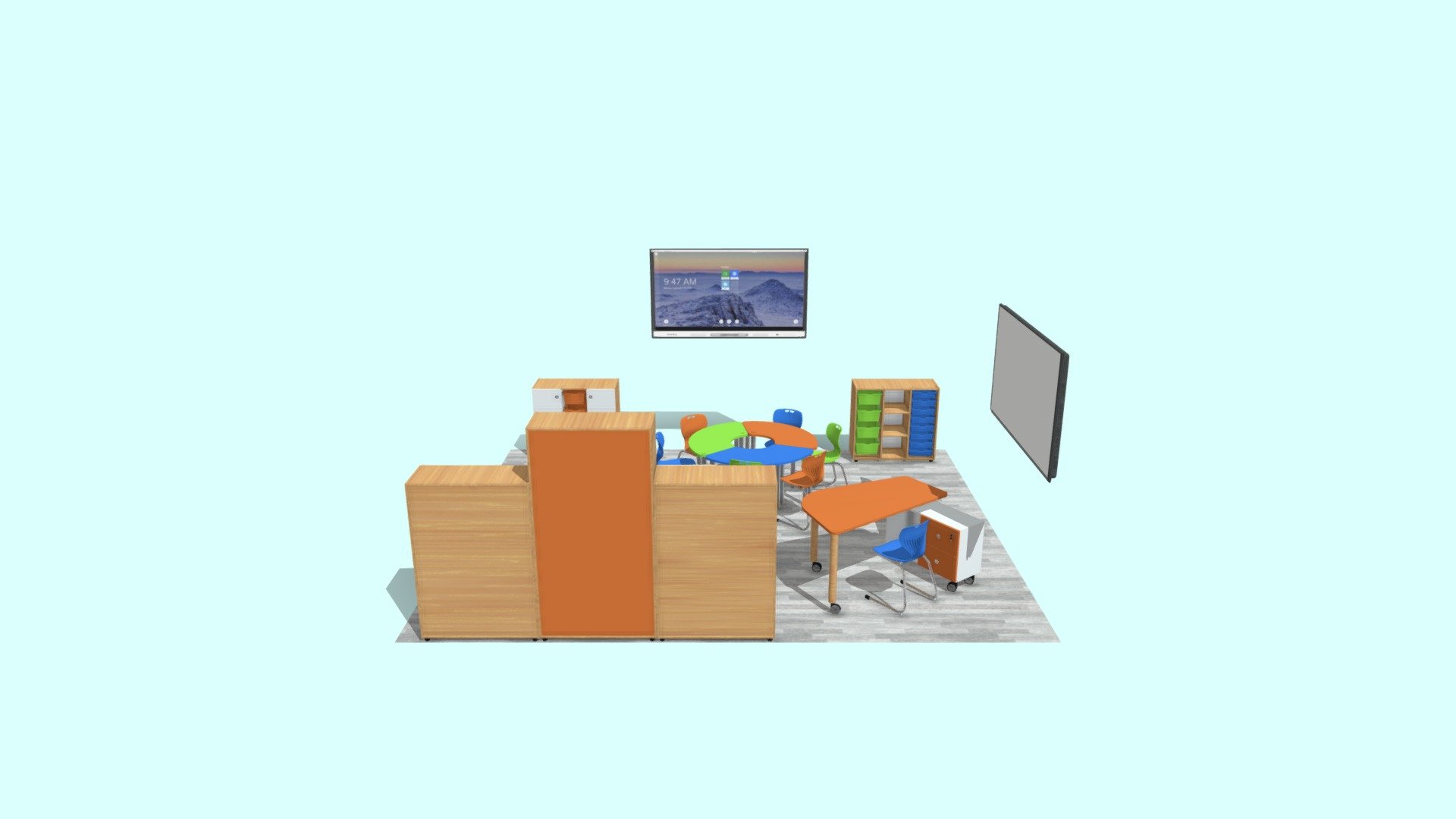 Animazione Aula 5x6 prova - 3D model by EticSrl [7e56e7b] - Sketchfab