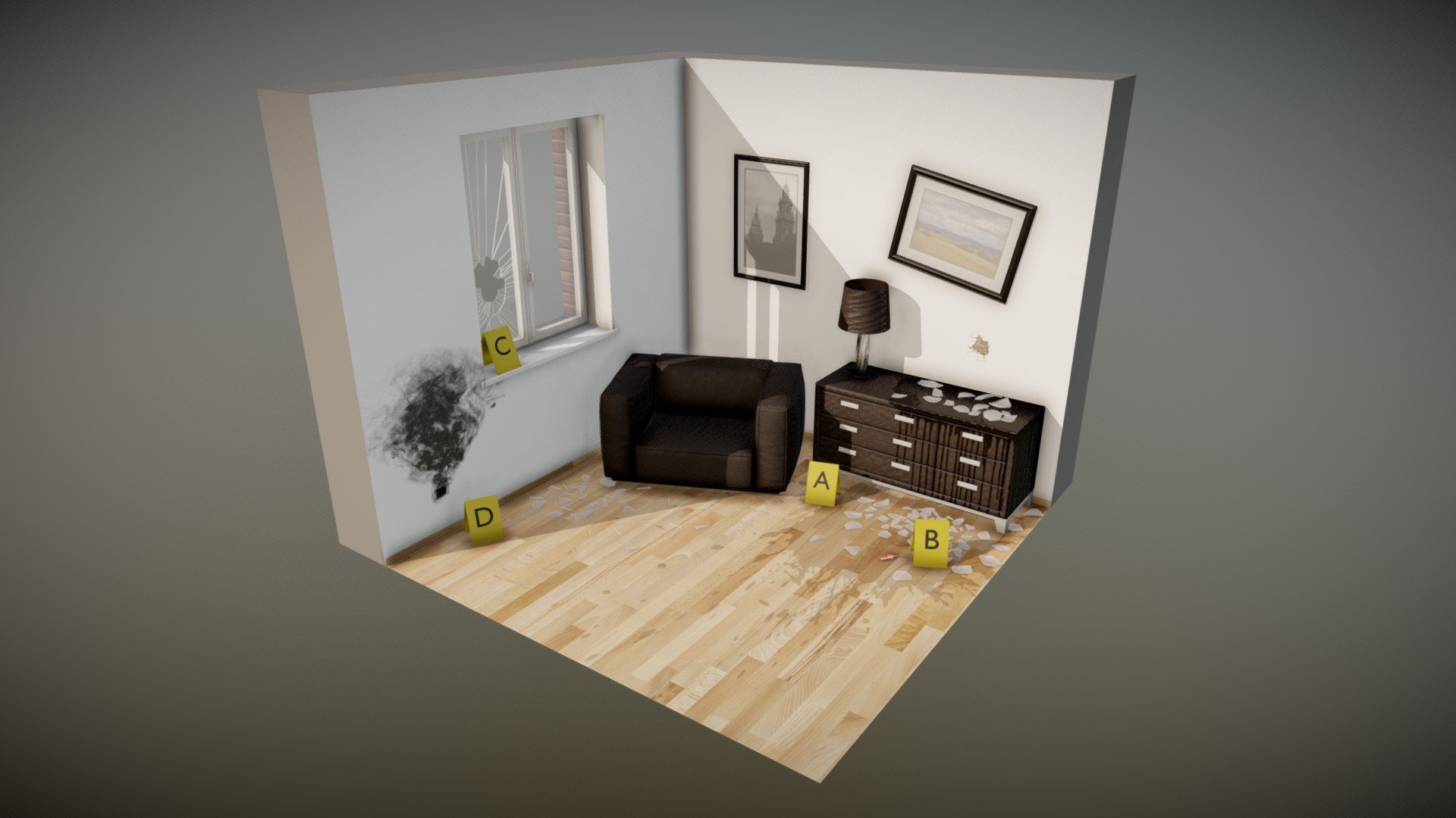 Forensics - Crime Scene - 3D model by Vida Systems (@objects1) [7e5c2fd ...