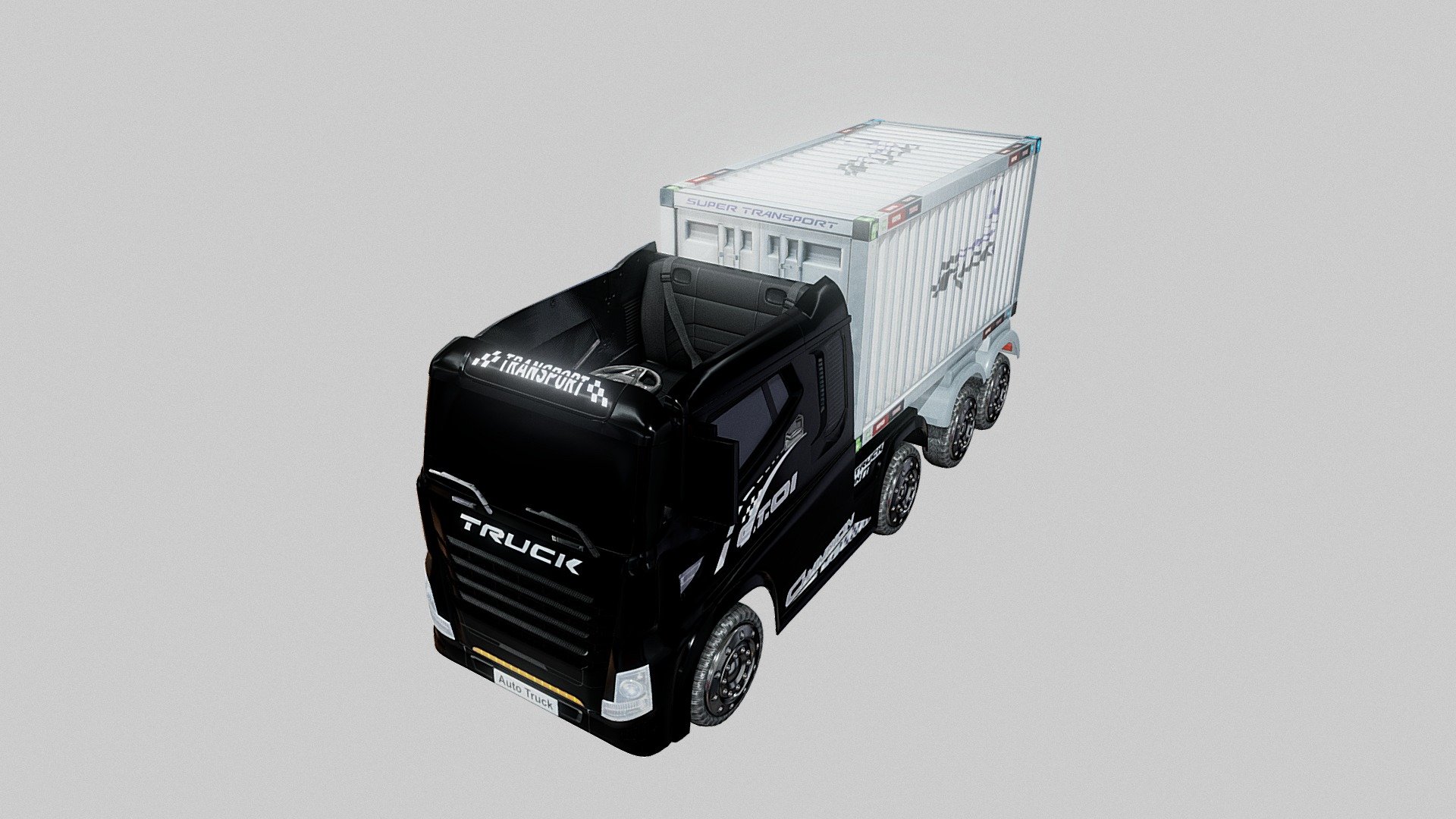 HGV Container Truck Black Electric Ride On Lorry - 3D model by Kain ...