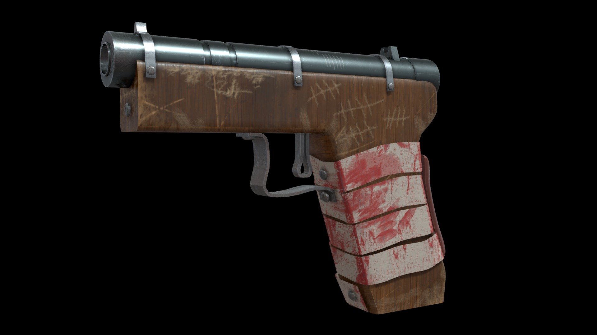 HandMade Pistol | Prison Pistol - Download Free 3D model by sh4m4n ...