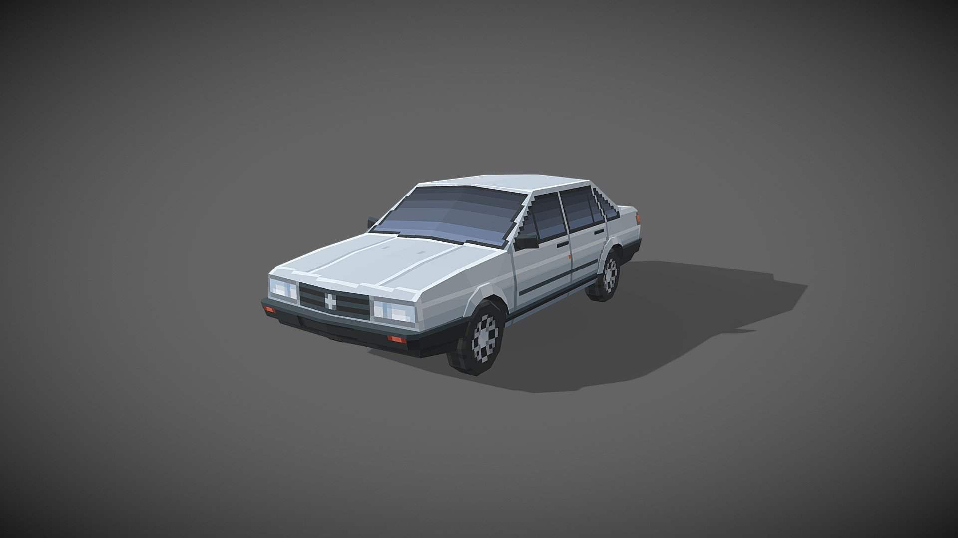 lowpoly pixel car Santana 2000 v2 - Download Free 3D model by ...