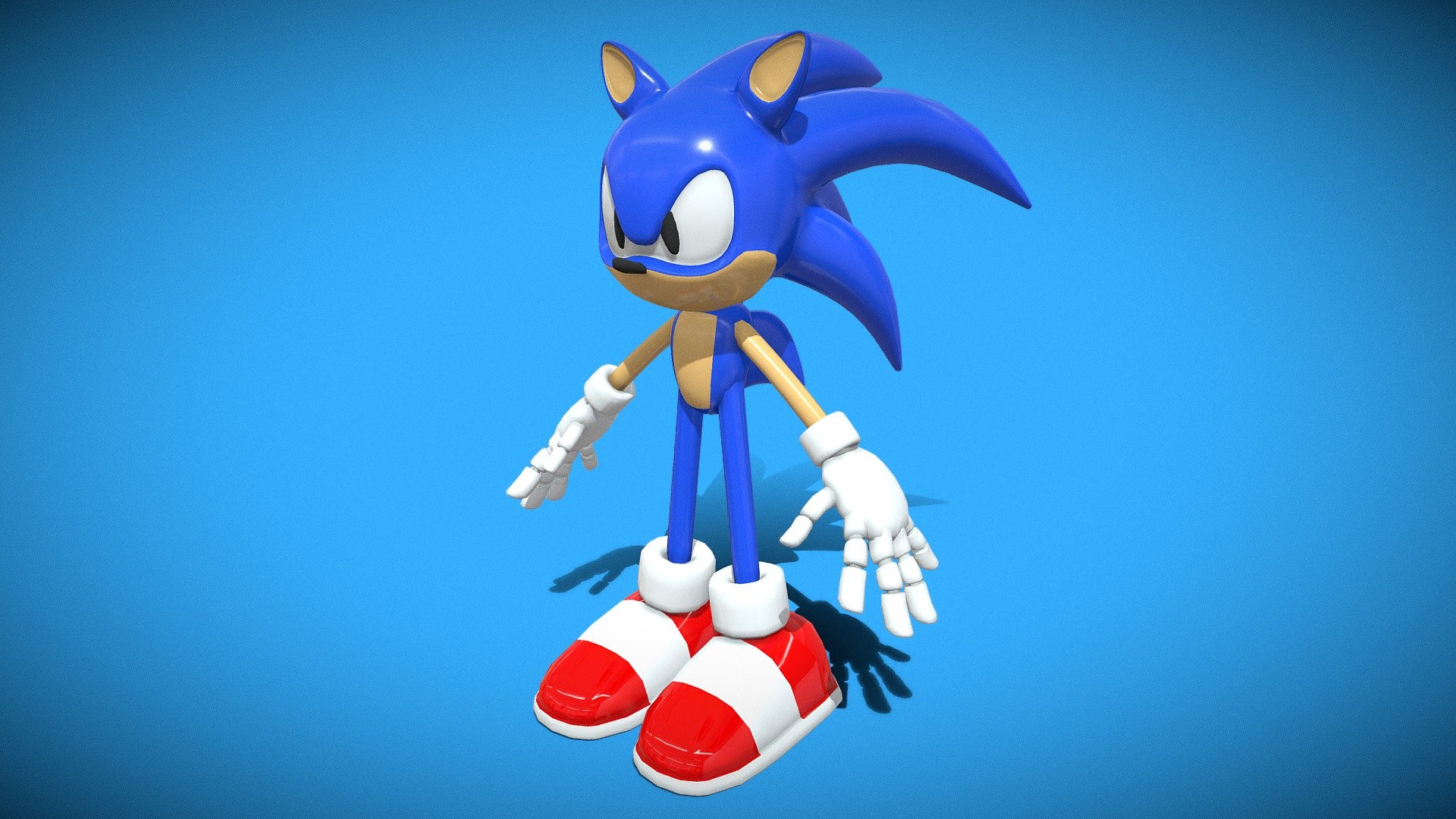 SuperSonic – Stylized Cartoon Runner Character - Download Free 3D model ...