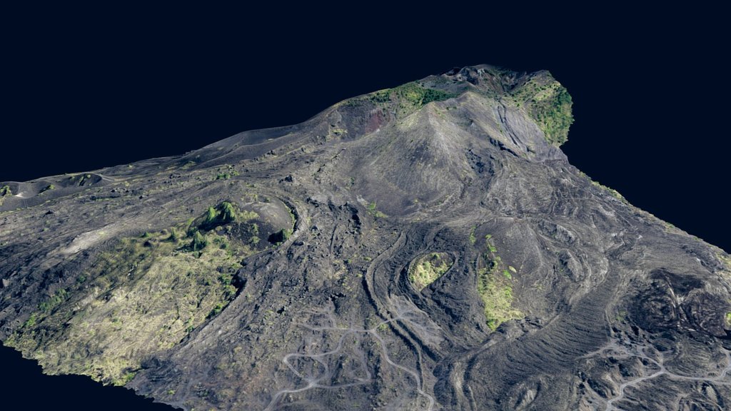 Gunung Batur lava flows and craters - Download Free 3D model by Kyle ...