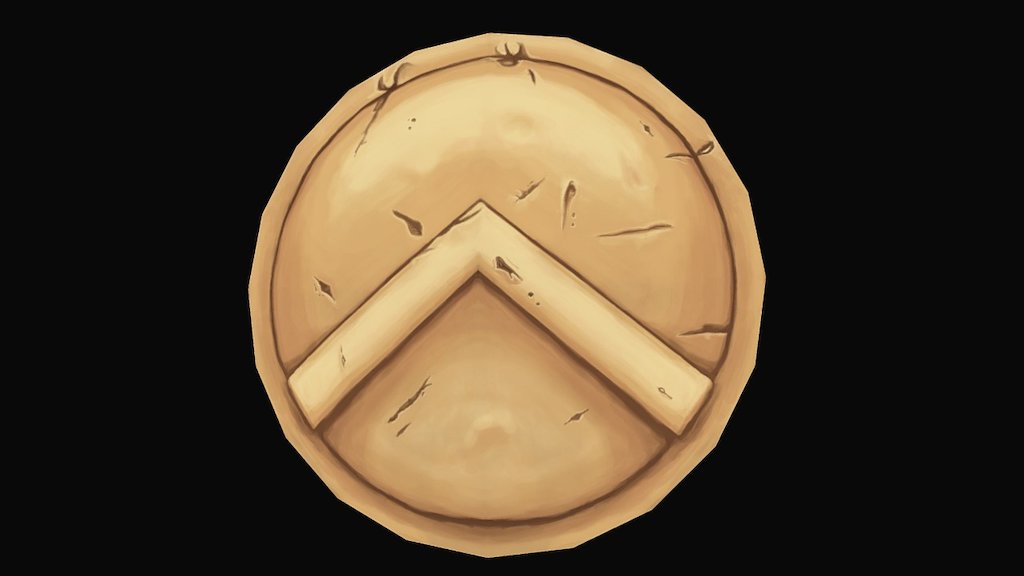 Handpainted Stylized Spartan Shield Asset - 3D model by Halfy (@halfyz ...