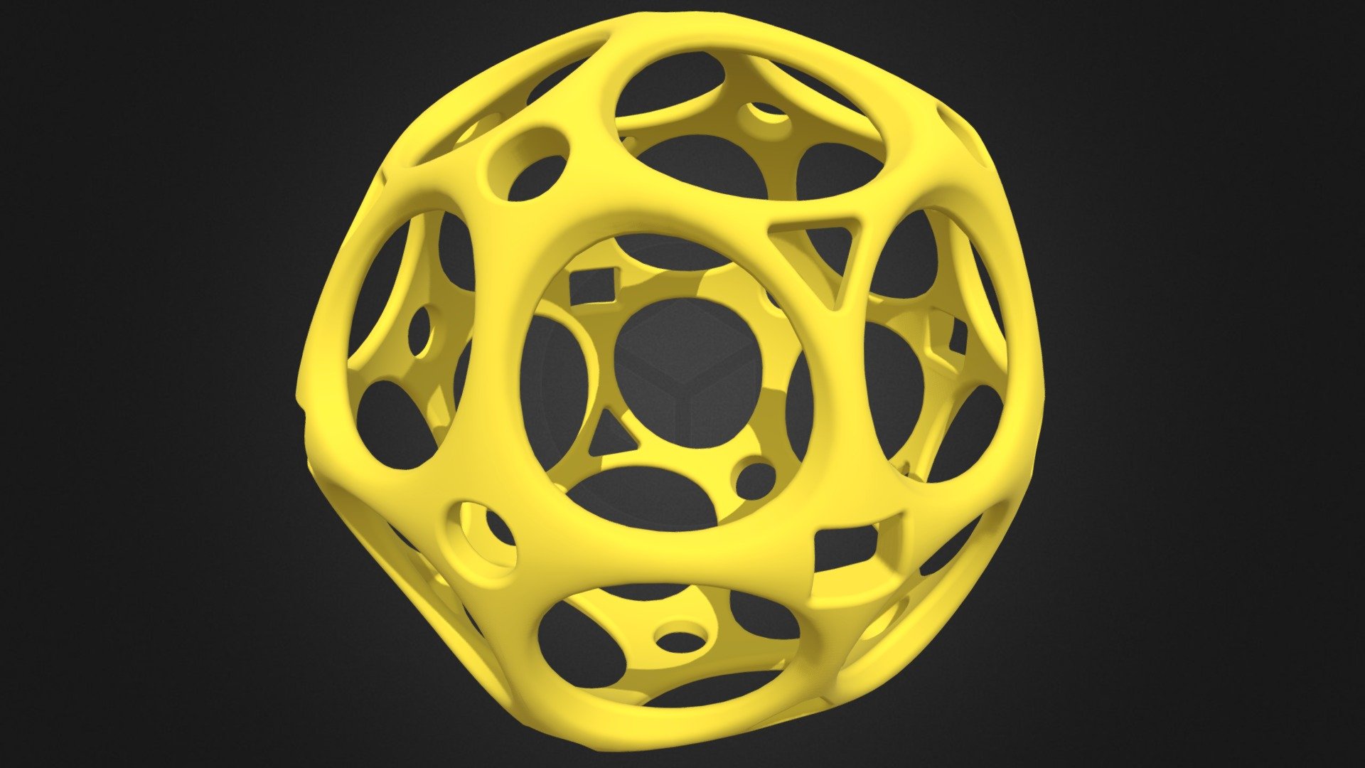 Wireframe Shape Geometric Holes Pattern Ball - Buy Royalty Free 3D ...