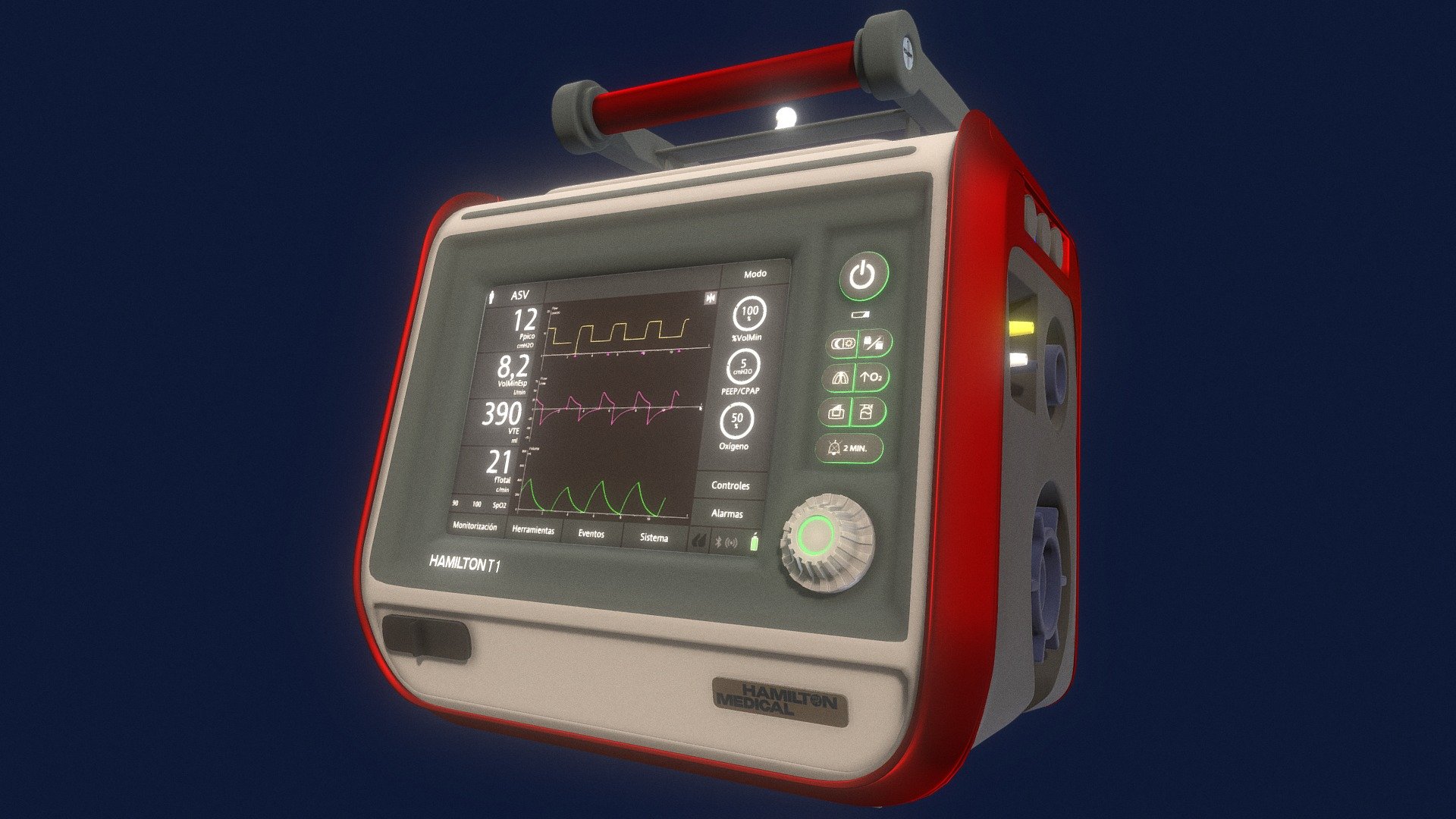 Hamilton Medical T1 - 3D model by TDOBLET [7e6cb17] - Sketchfab