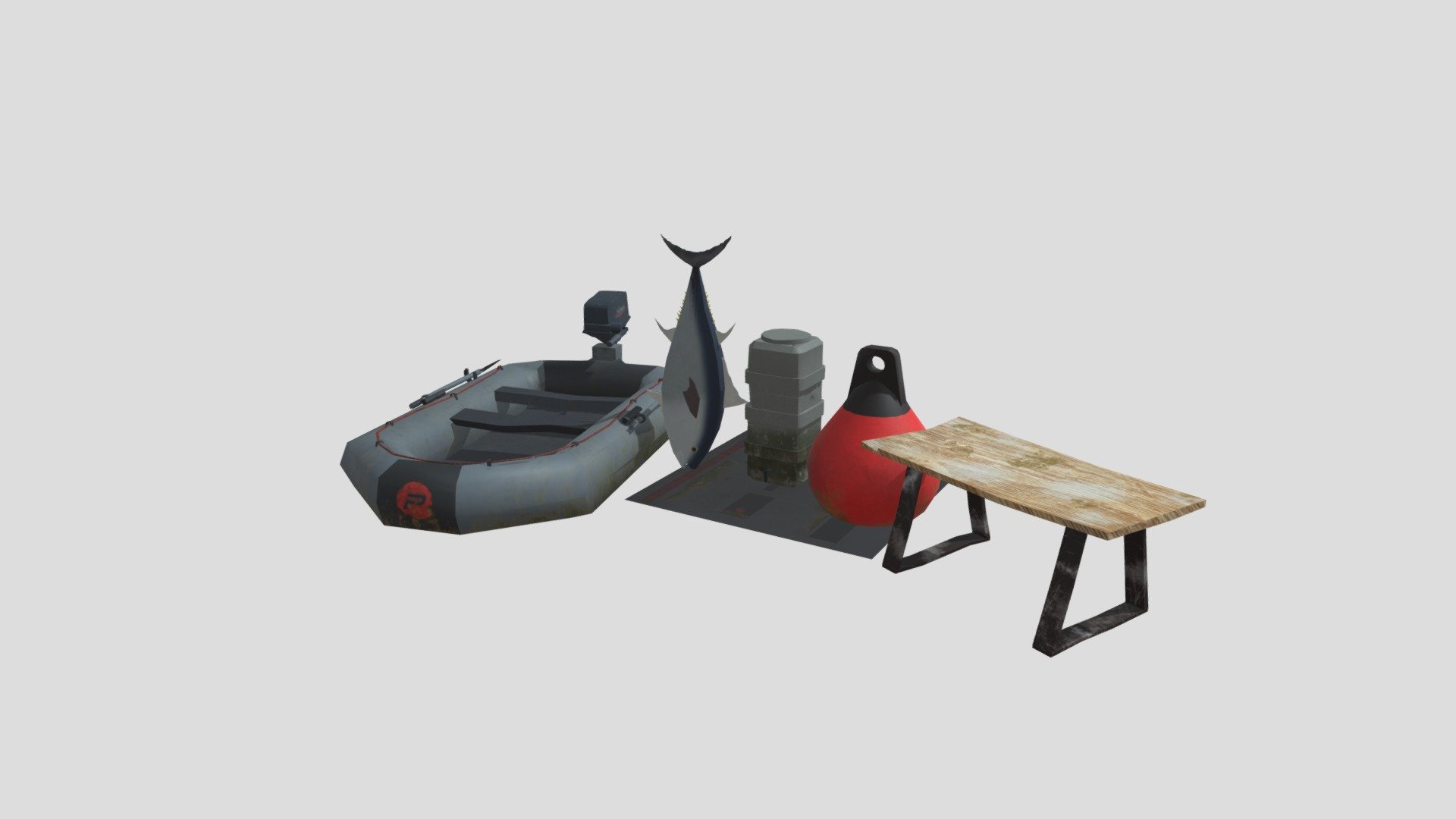 DAE 5 Finished props - By the ocean - 3D model by Xander_Geldof ...