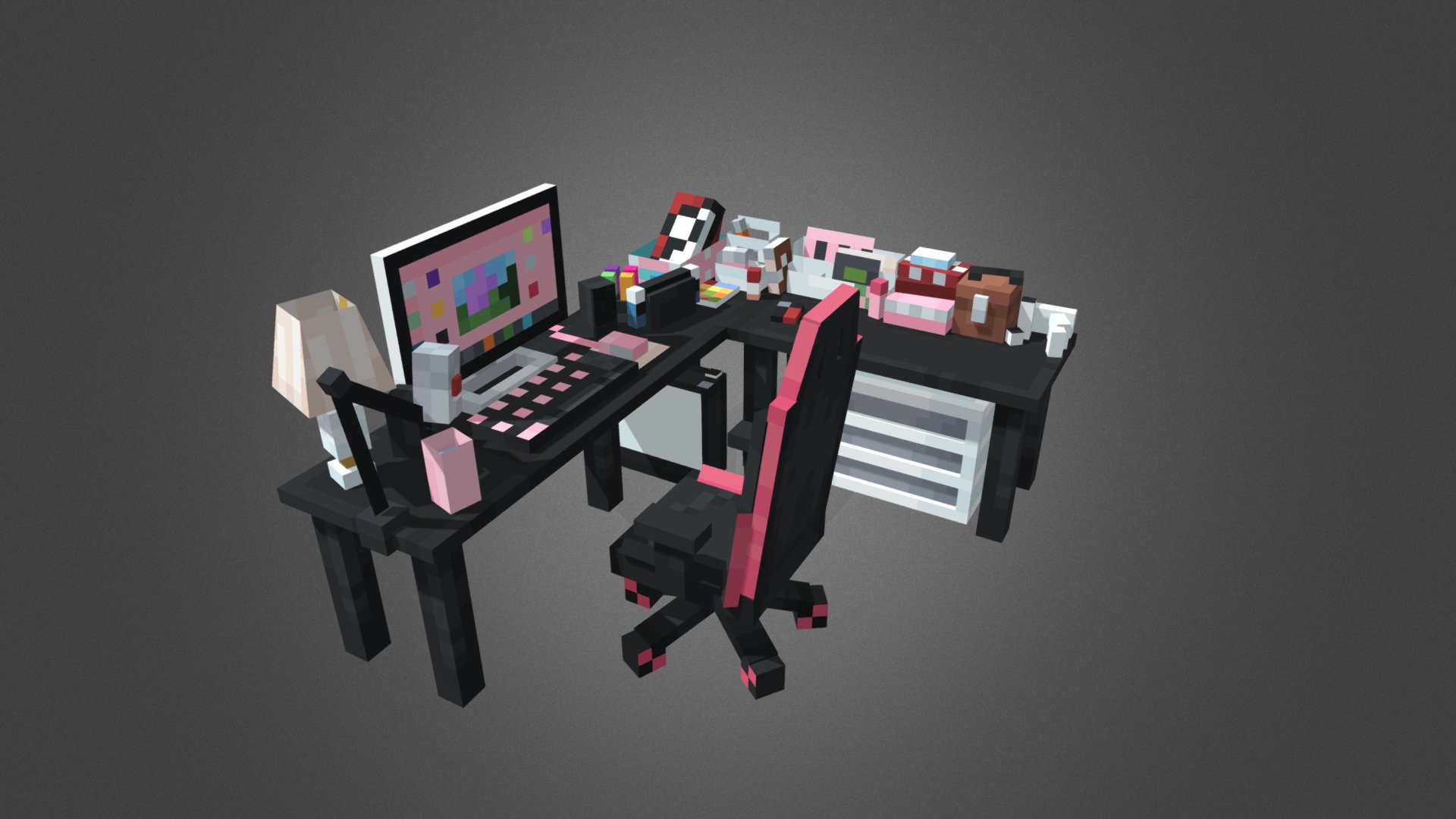 My Cluttered Desk - 3D model by zombeanie [7e724c4] - Sketchfab