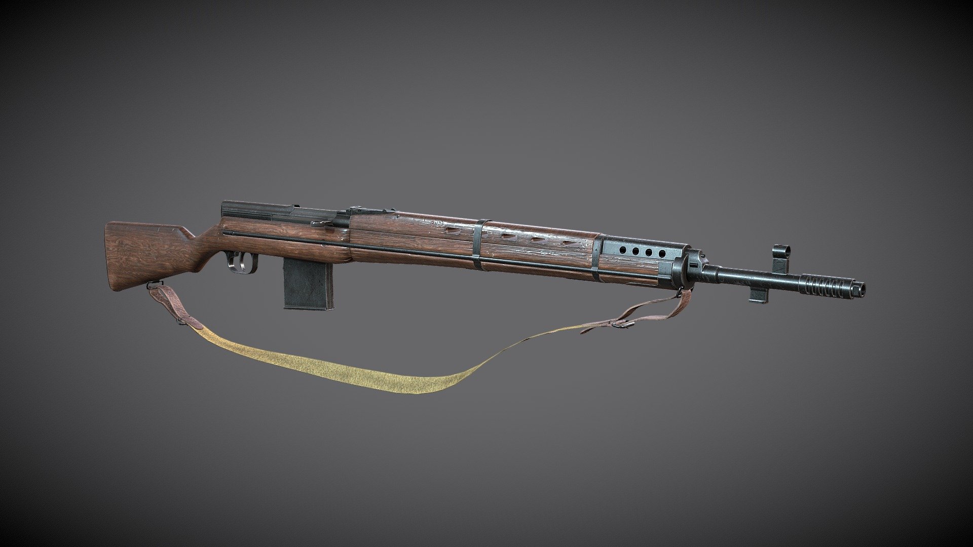 SVT 38 - Semi Automatic Battle Rifle - 3D model by VirutMehta [7e73022 ...