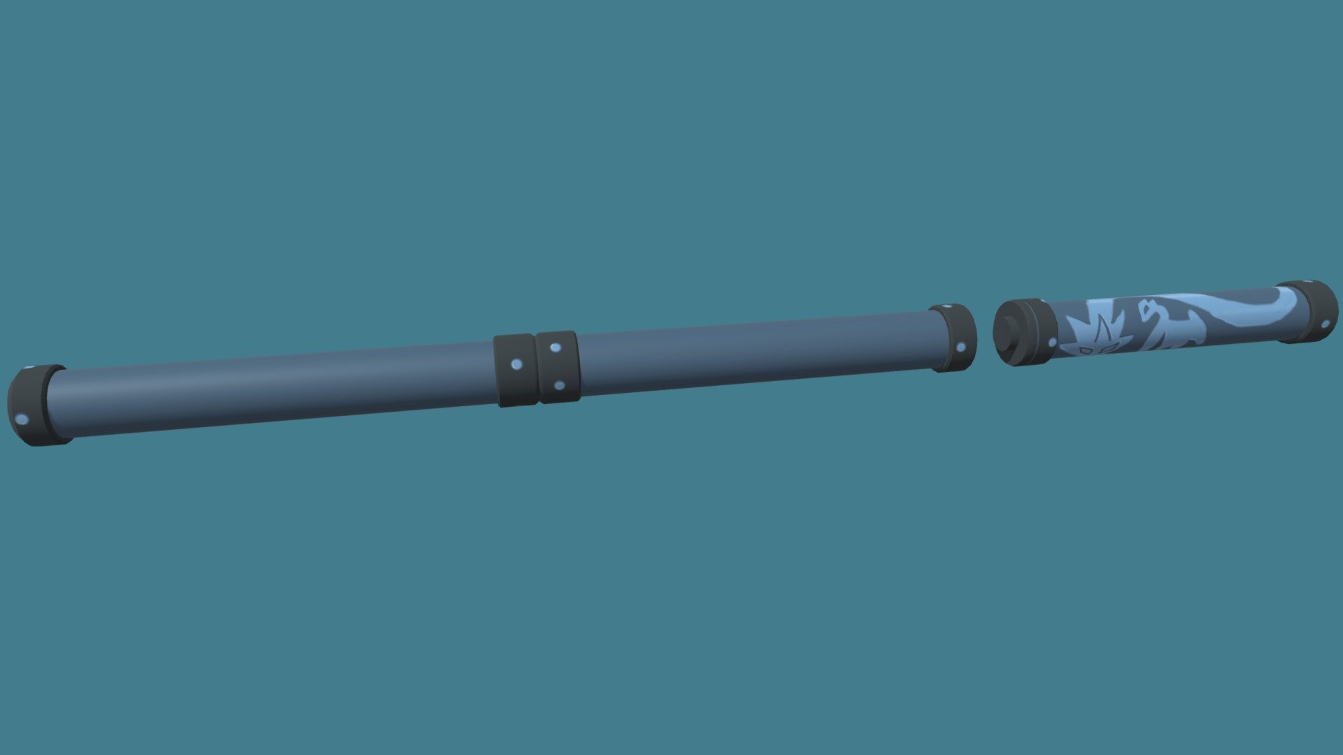 Twin Dragon Staff - 3D model by pasquale-R [7e7428b] - Sketchfab