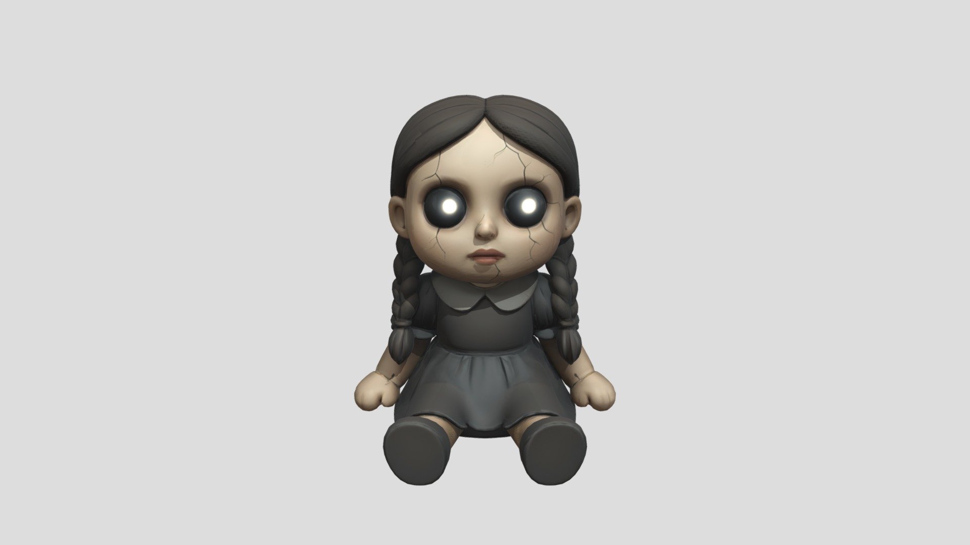 Creepy doll with braided hair - Download Free 3D model by ISAACLAB ...