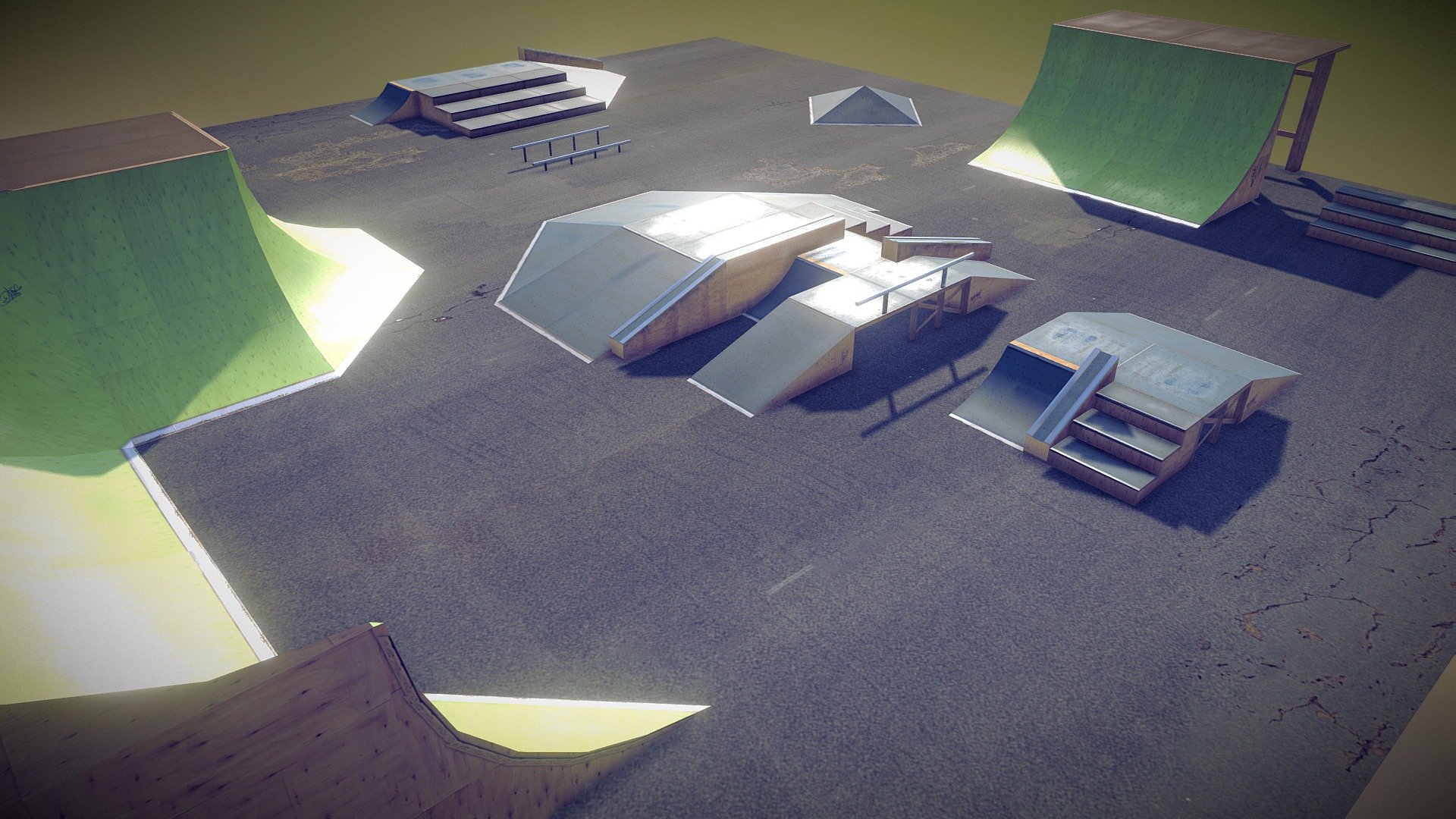 Modular Skatepark - 3D model by edgarssoiko [7e77f4d] - Sketchfab