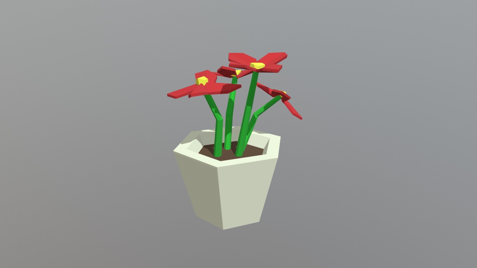 flower_red - 3D model by pyphehe [7e856c8] - Sketchfab