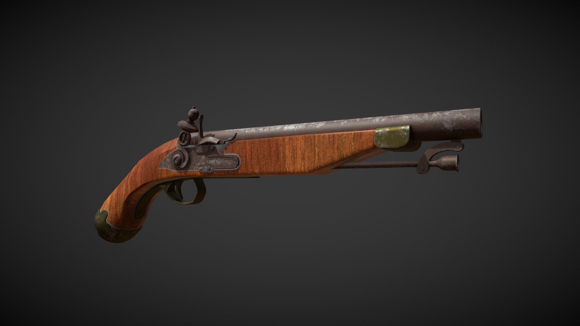 AntiqueGun - 3D model by krishkuckian [7e89e2a] - Sketchfab