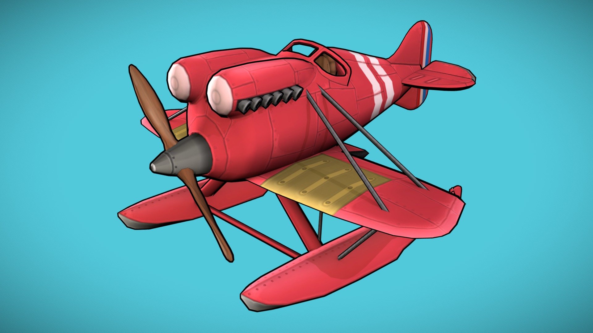 Flying Circus - Stylized Macchi M.39 - 3D model by Jay Malik (@jay ...