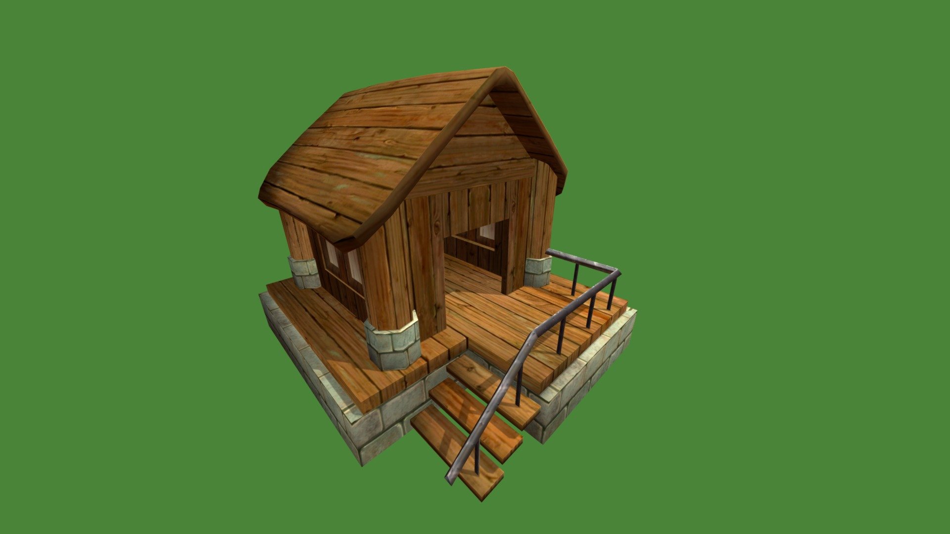 CABIN LOW POLY - Download Free 3D model by Boros [7e8a9fb] - Sketchfab