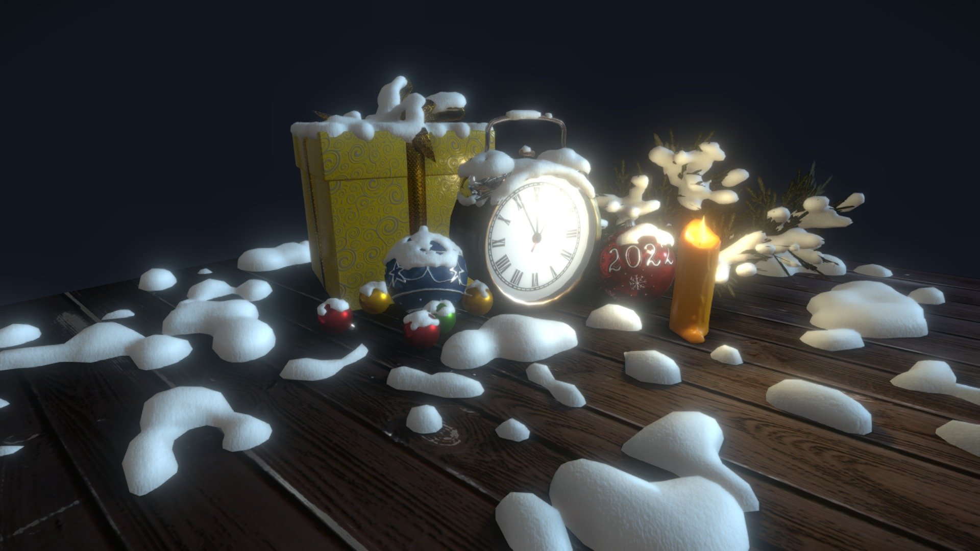 New year scene - Download Free 3D model by deniskafive [7e8e726 ...