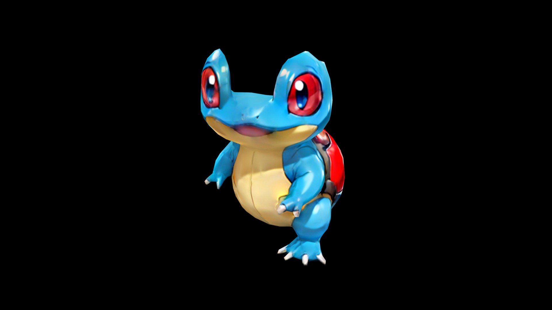 "Electric Blue Frog in a Cartoon Plant" Cartoon - Download Free 3D ...