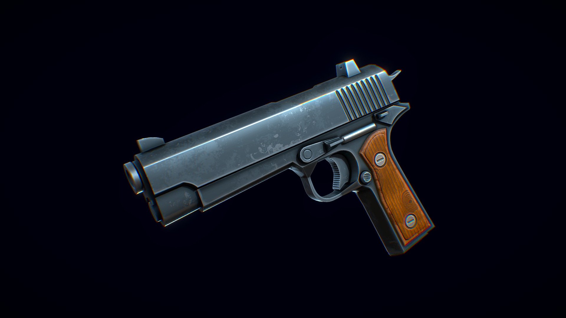 Stylized M1911 Colt - 3D model by CGnewbie [7e96ade] - Sketchfab